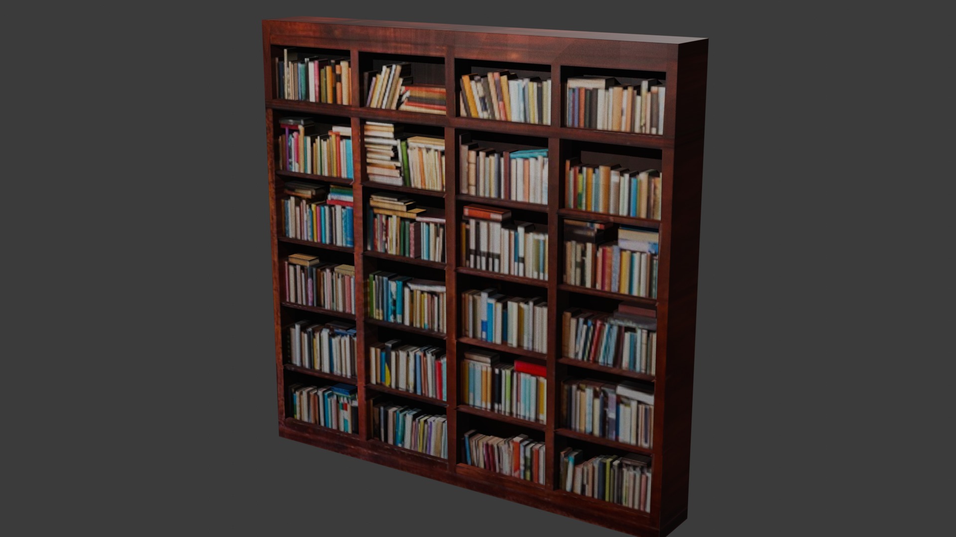 Low-Poly Bookshelf free VR / AR / low-poly 3D model | CGTrader