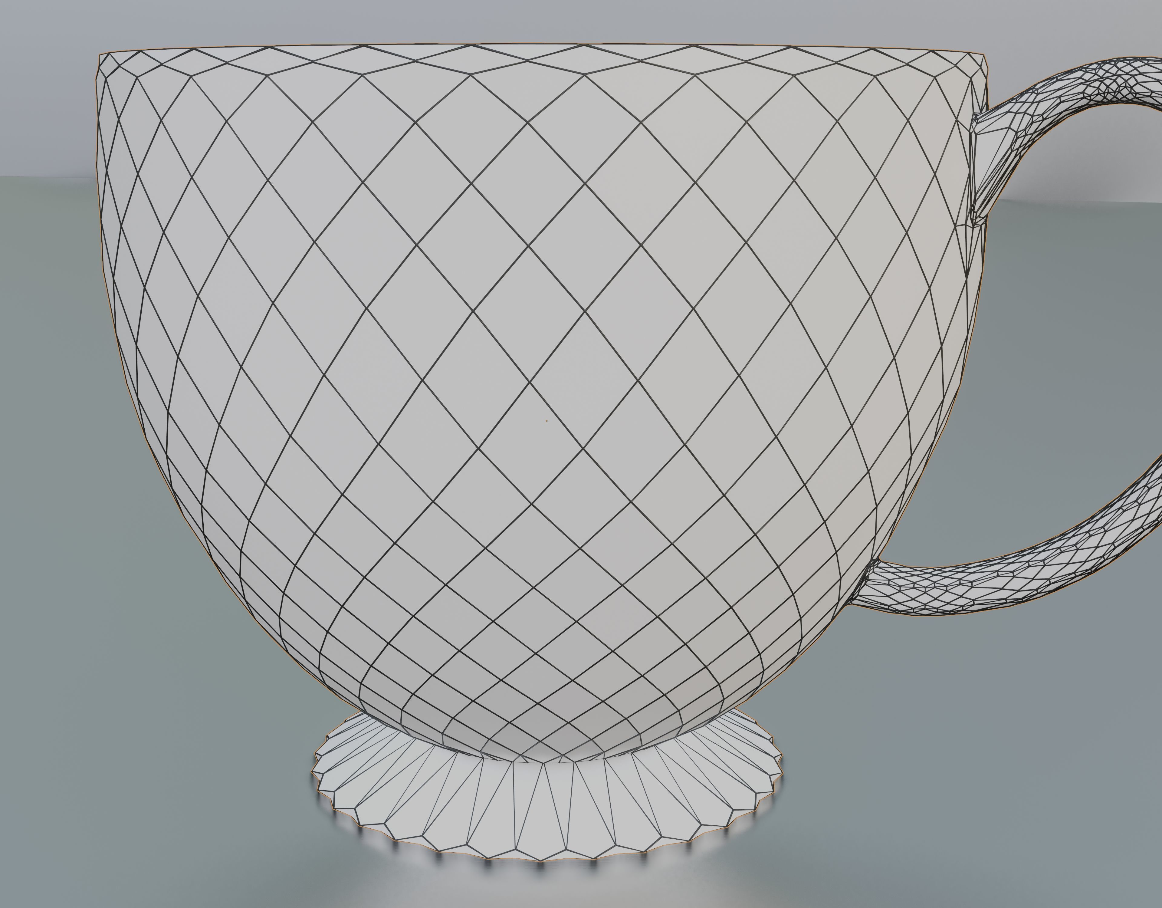 Cups of Tea with Plates free 3D model | CGTrader
