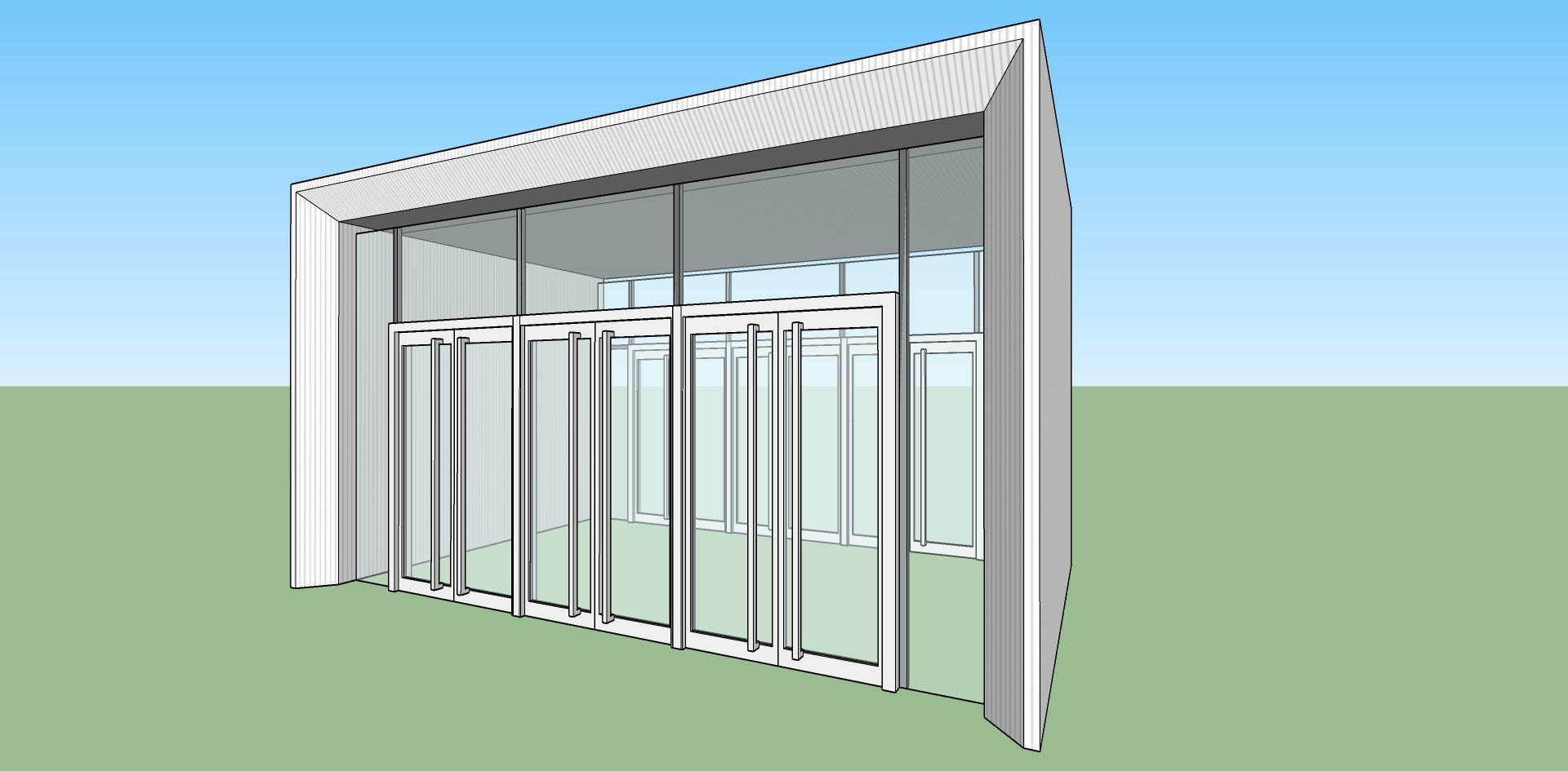 entrance glass sketchup model 3D model | CGTrader