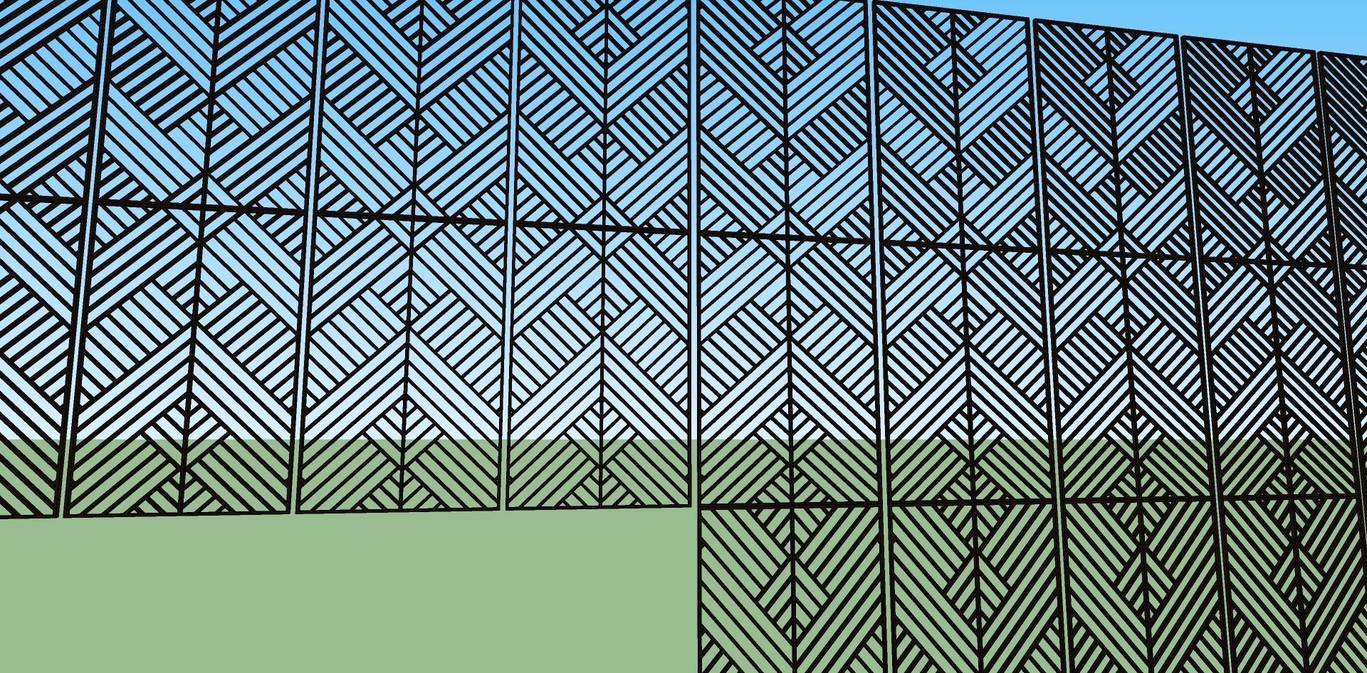 modern jali mesh 3D model | CGTrader