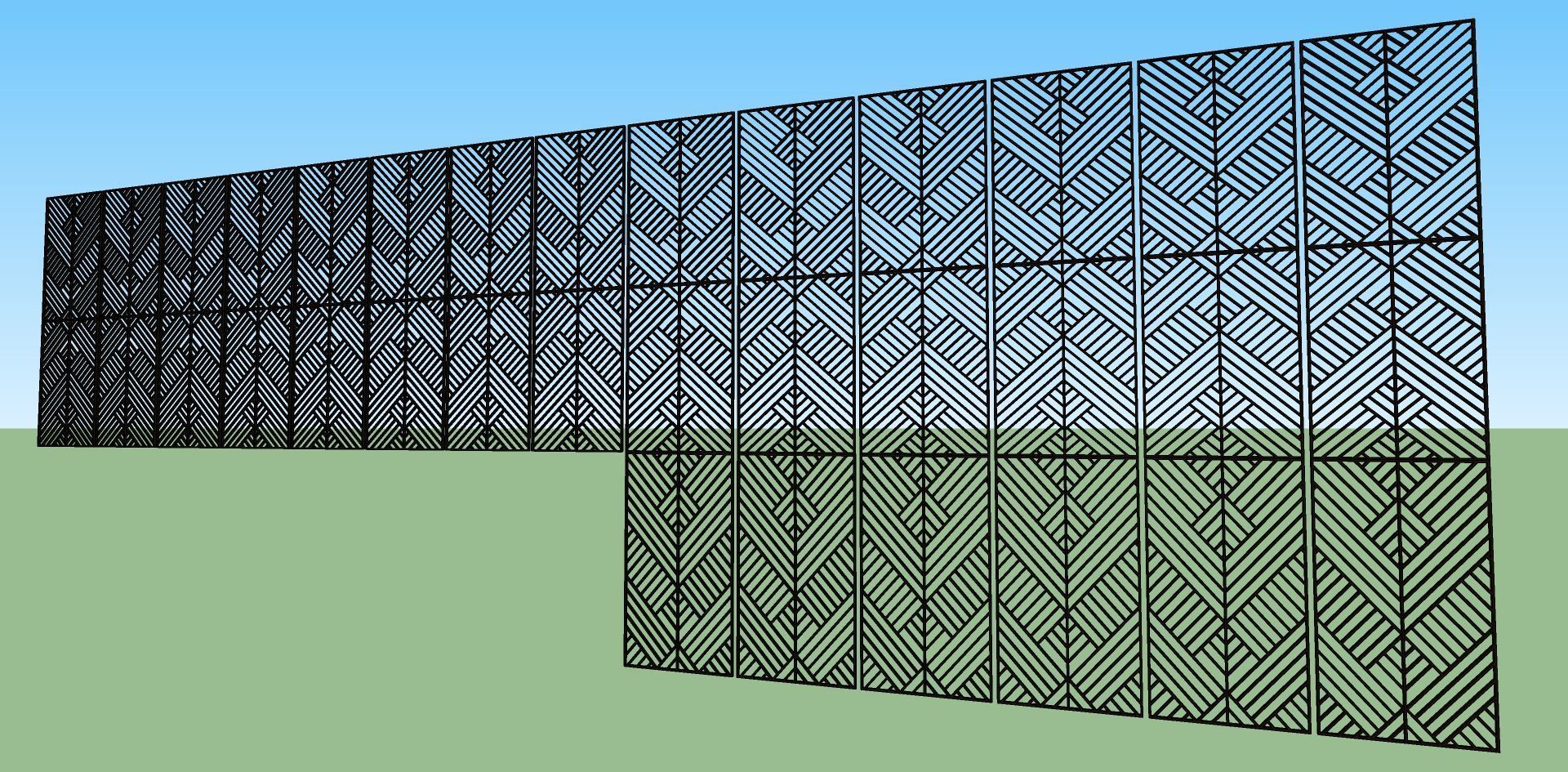 modern jali mesh 3D model | CGTrader