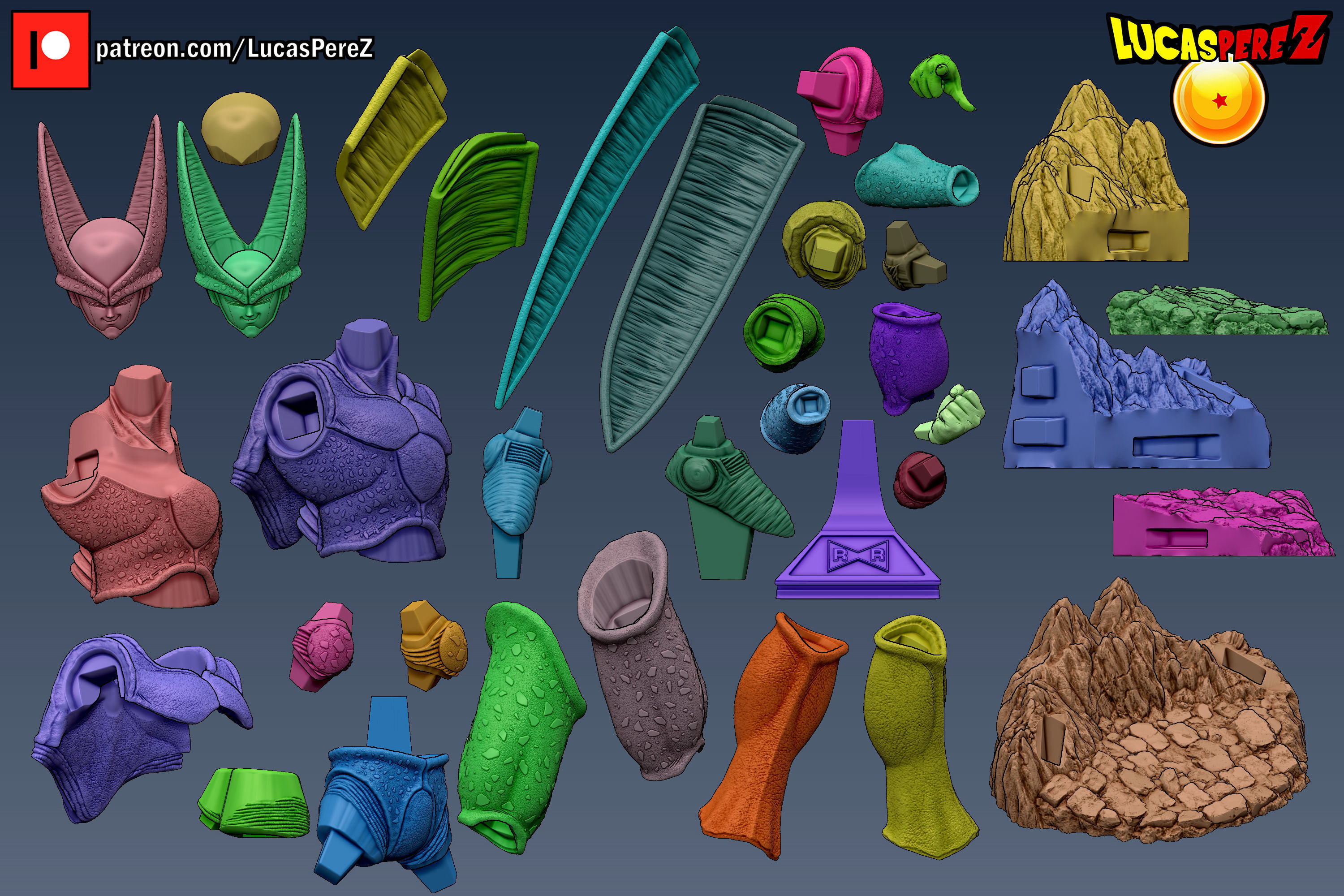 Dragon Ball Perfect Cell 3D printing model STL material 3D model 3D ...