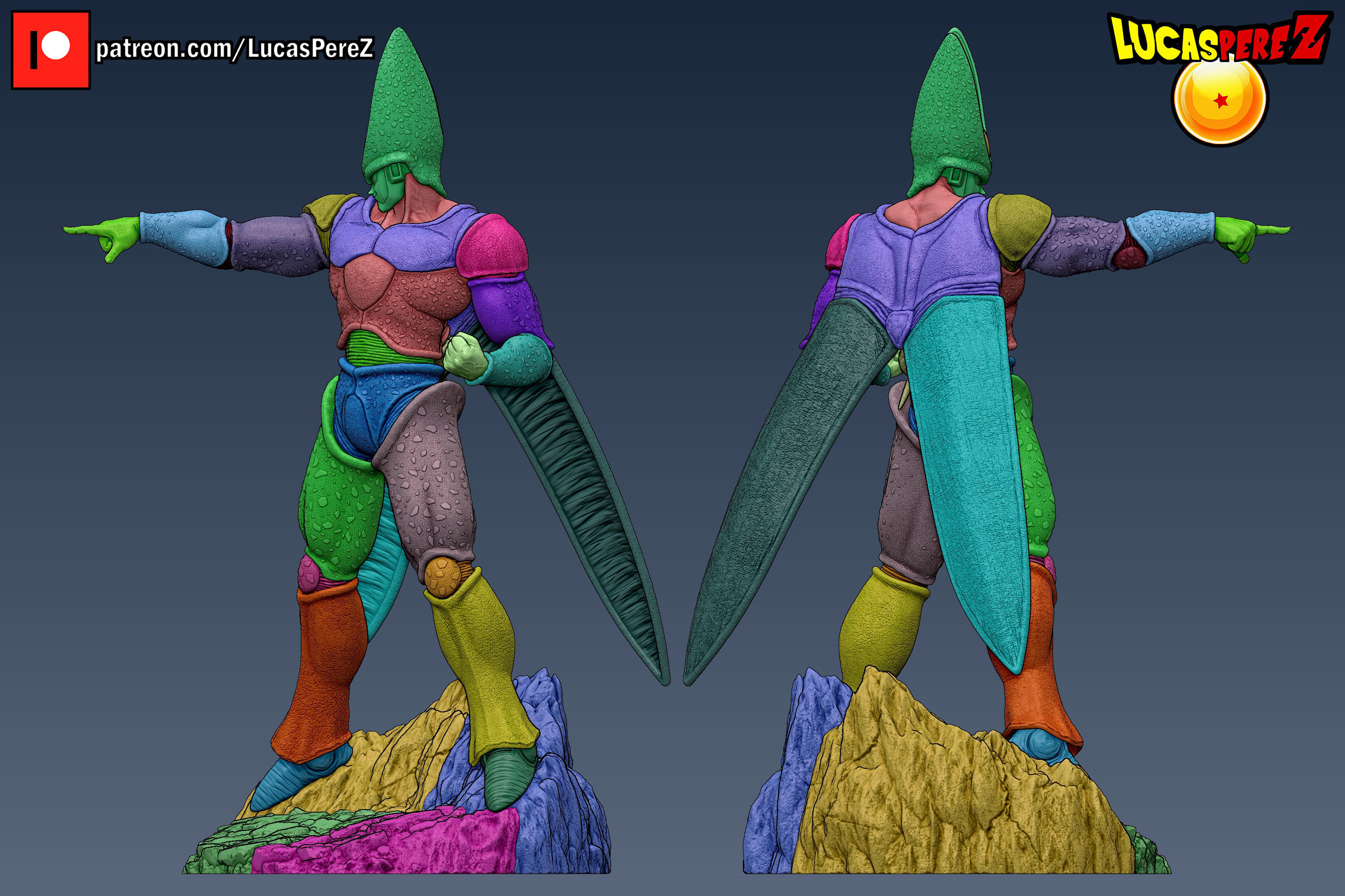 Dragon Ball Perfect Cell 3D printing model STL material 3D model 3D ...