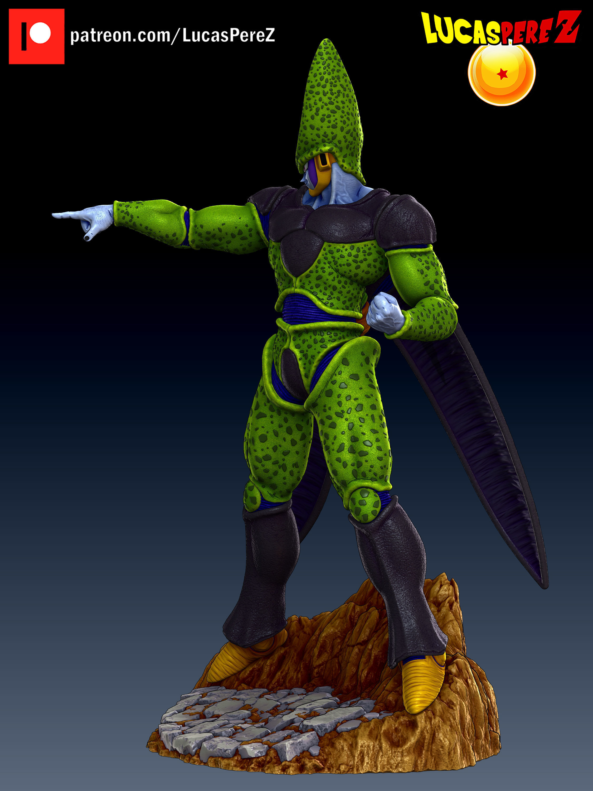 Dragon Ball Perfect Cell 3D printing model STL material 3D model 3D ...