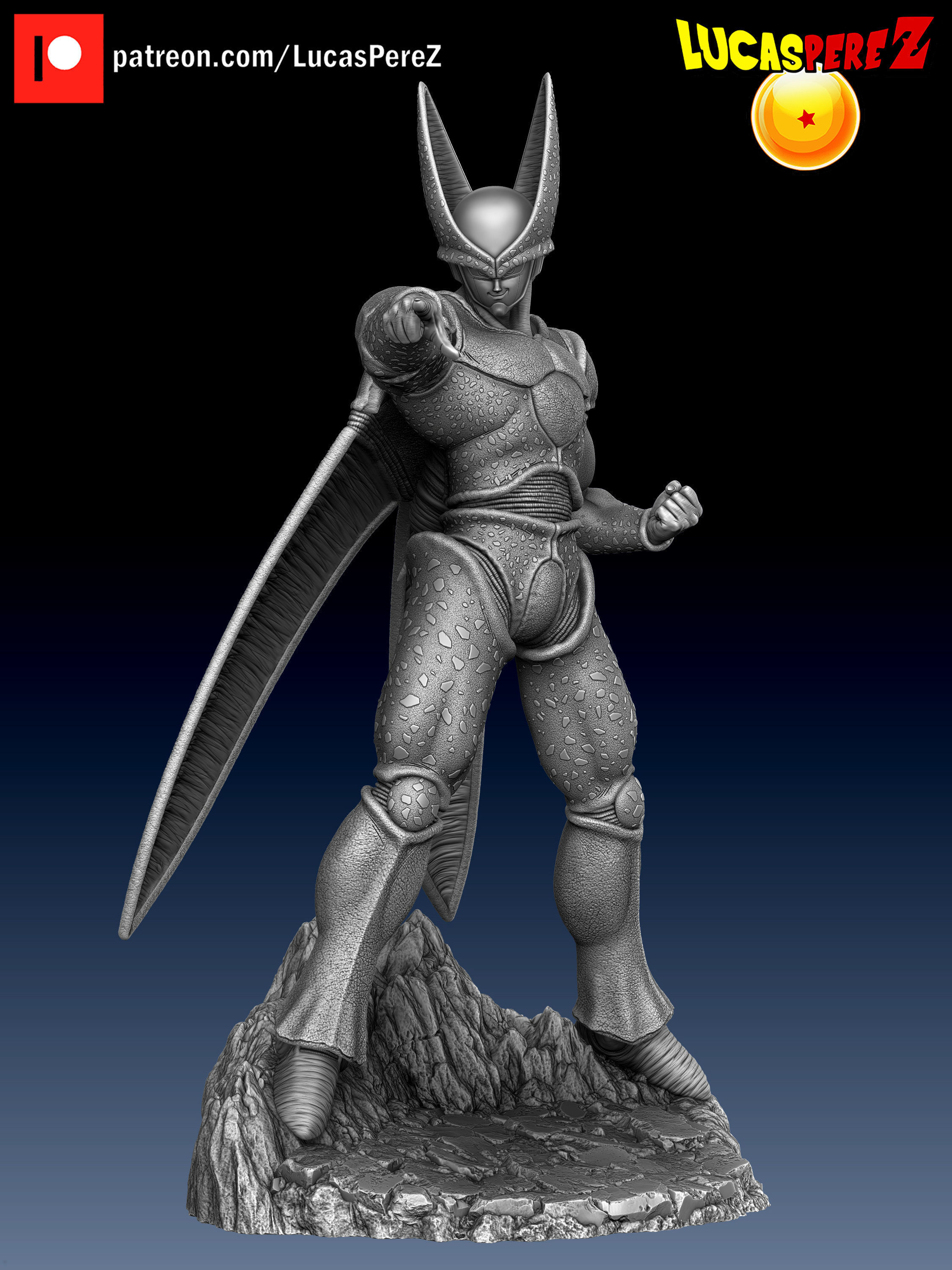 Dragon Ball Perfect Cell 3D printing model STL material 3D model 3D ...