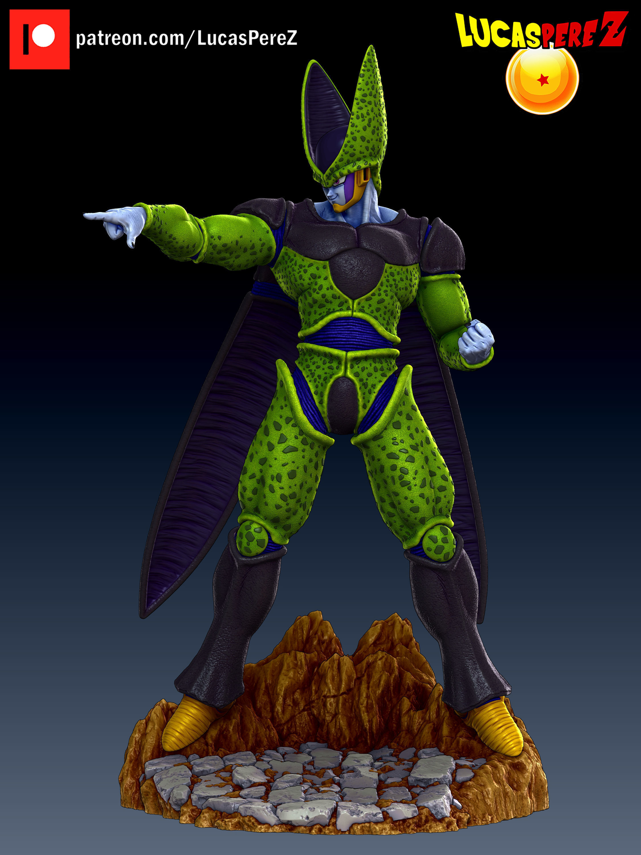 Dragon Ball Perfect Cell 3D printing model STL material 3D model 3D ...