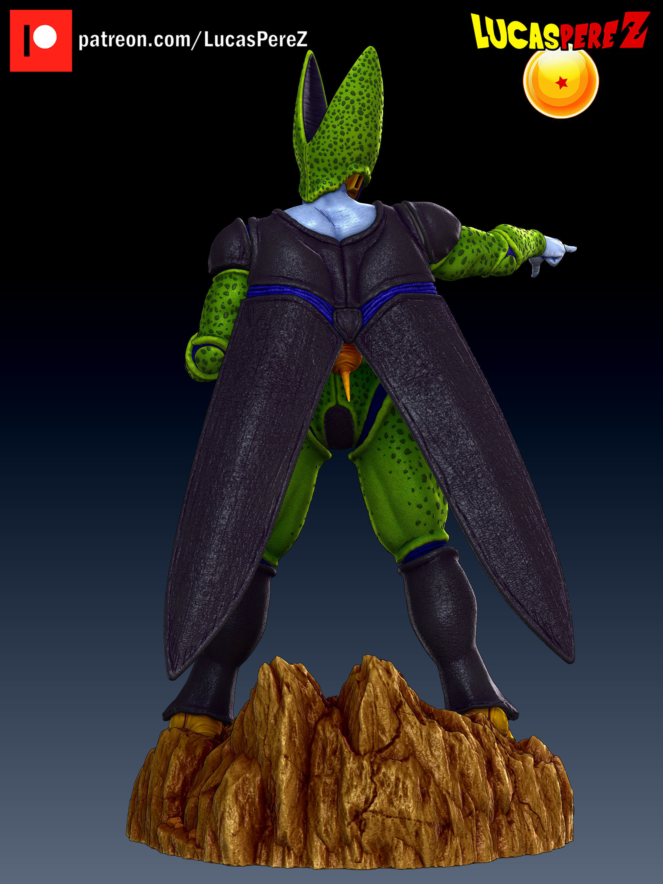 Dragon Ball Perfect Cell 3D printing model STL material 3D model 3D ...