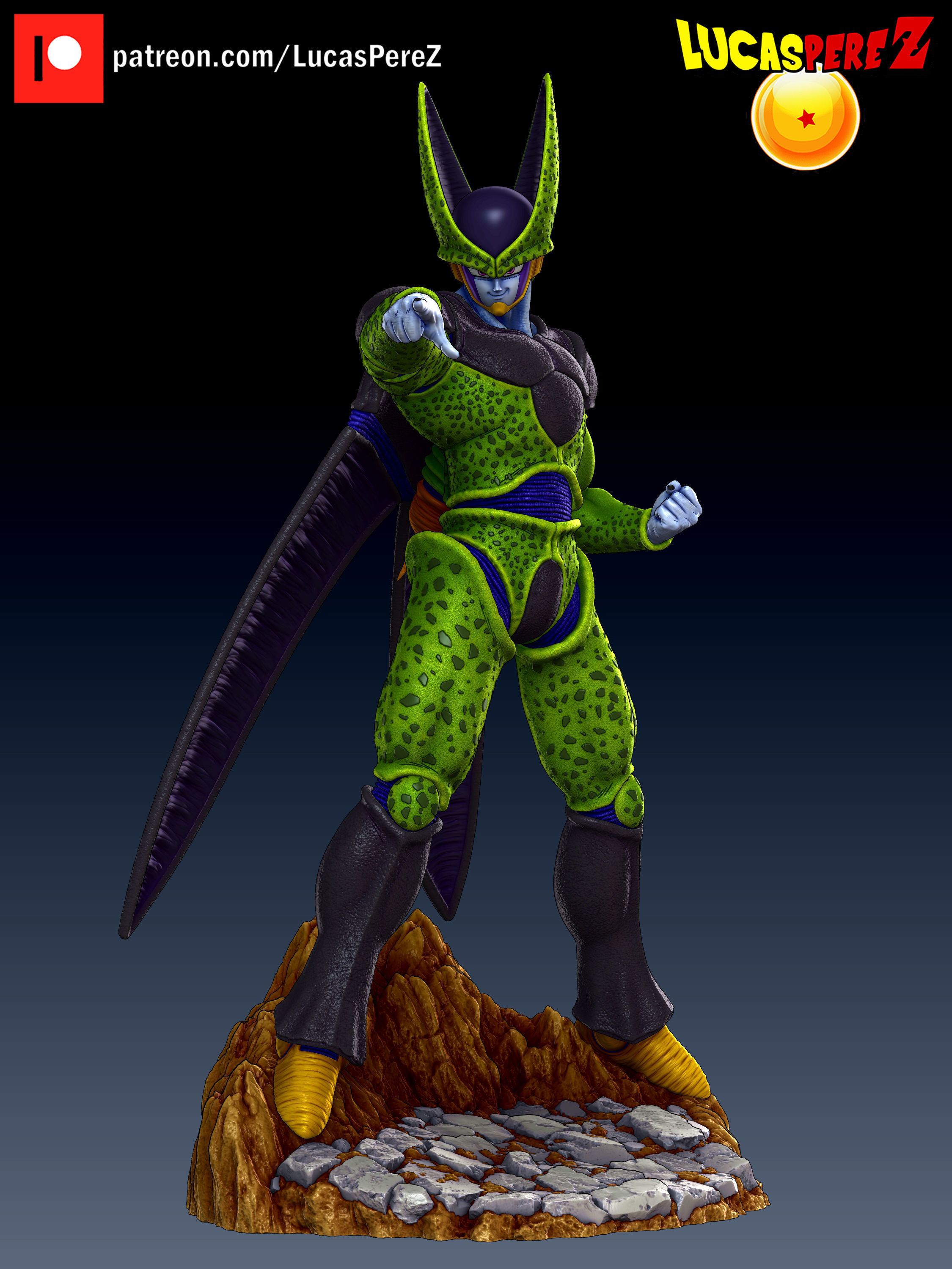 Dragon Ball Perfect Cell 3D printing model STL material 3D model 3D ...