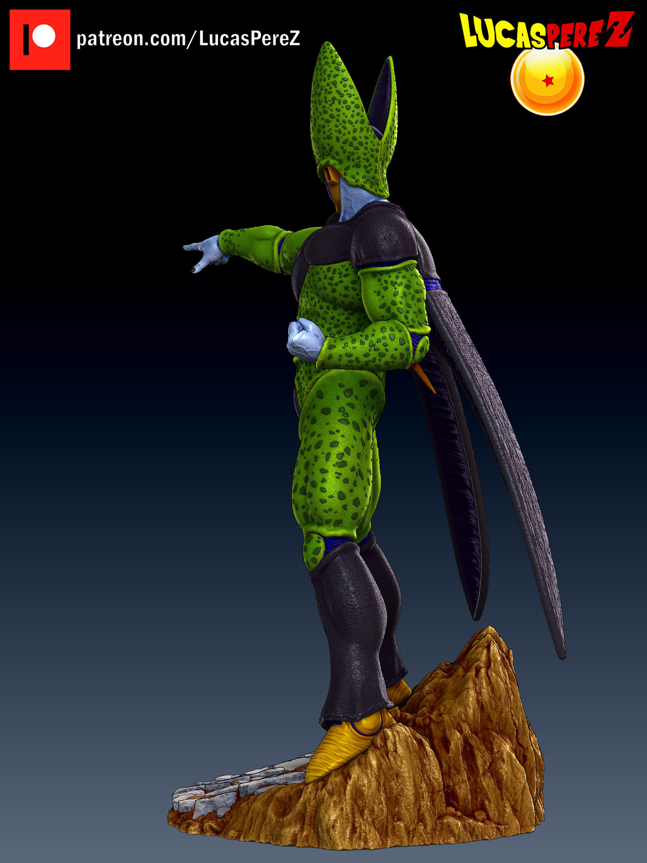 Dragon Ball Perfect Cell 3D printing model STL material 3D model 3D ...