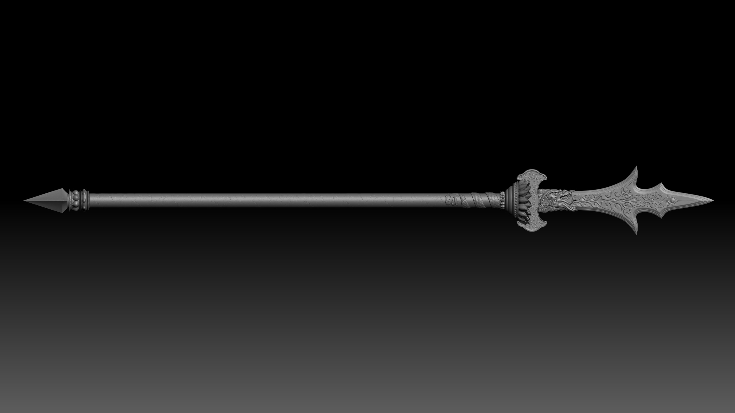 Tri-Point Double-Edged Spear - Black Myth Wukong weapon 3D model 3D ...