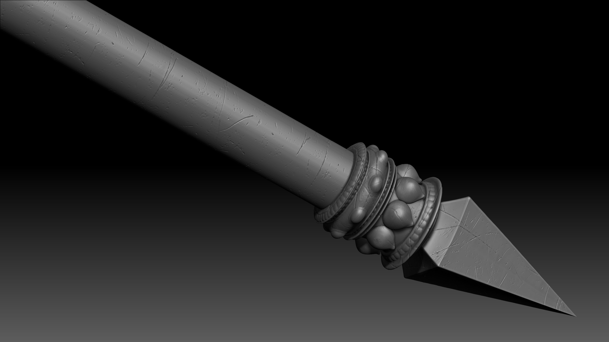 Tri-Point Double-Edged Spear - Black Myth Wukong weapon 3D model 3D ...