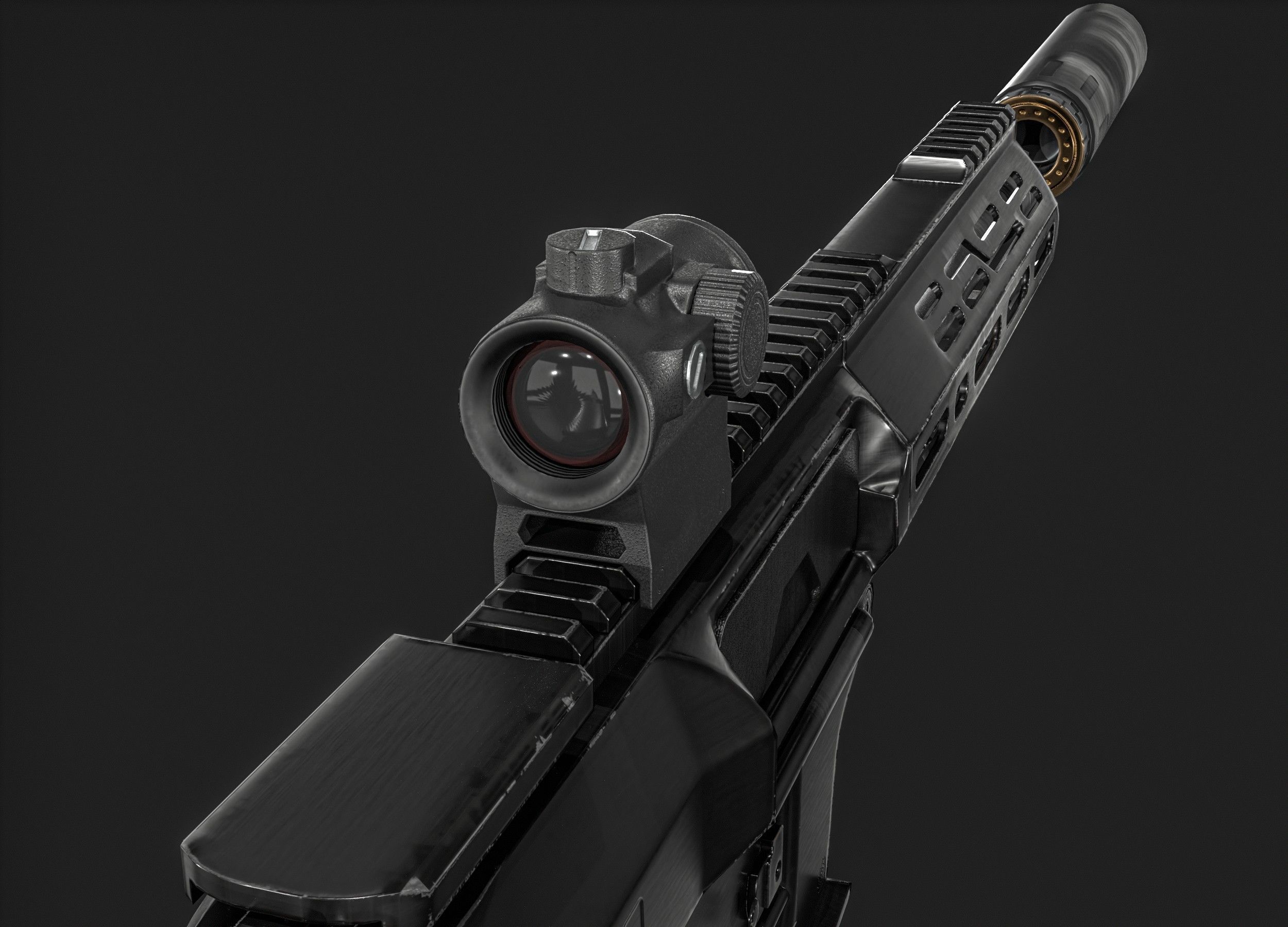 3D model CMMG MKGs Banshee 9mm AR Pistol VR / AR / low-poly | CGTrader