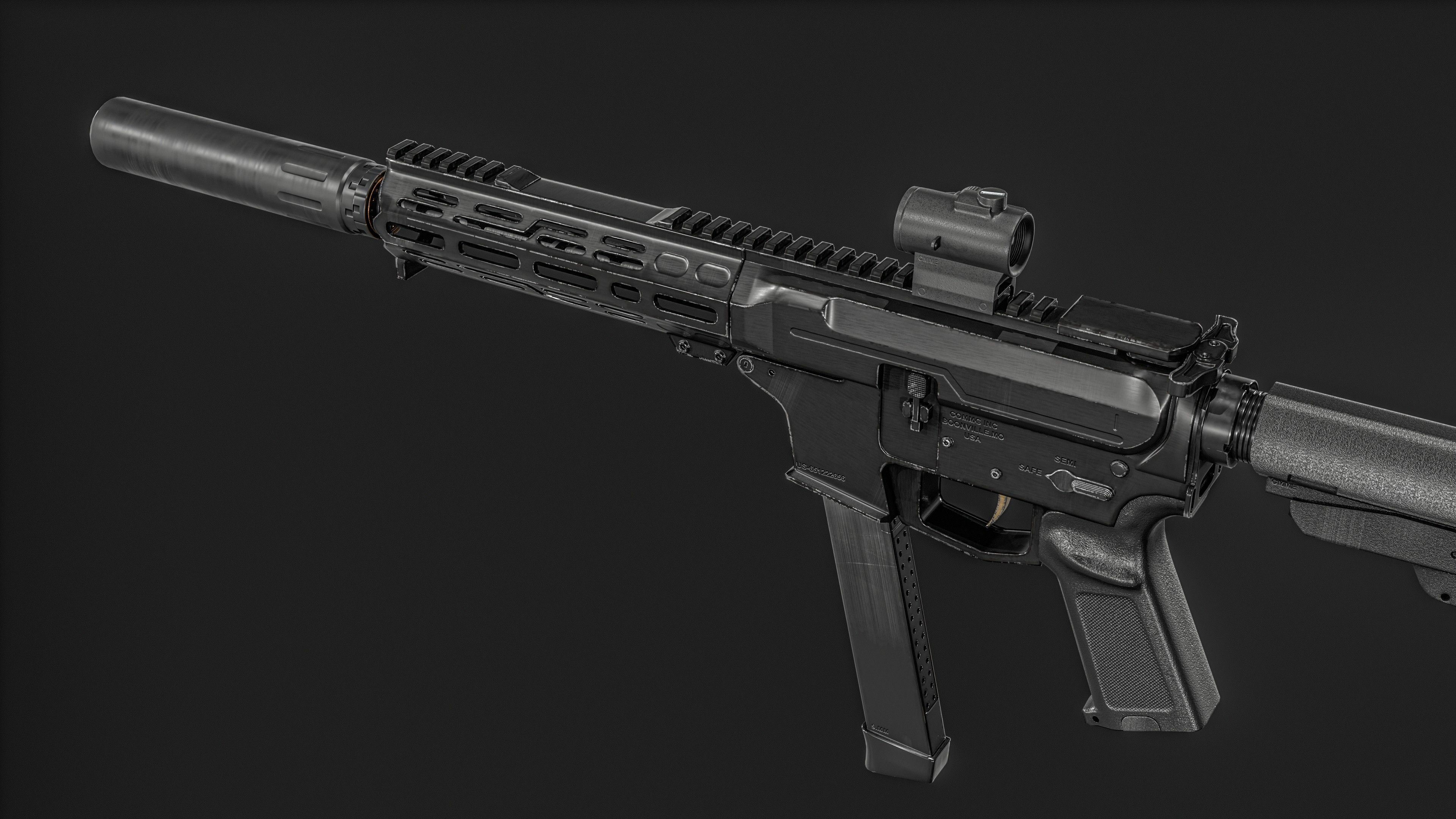 3D model CMMG MKGs Banshee 9mm AR Pistol VR / AR / low-poly | CGTrader