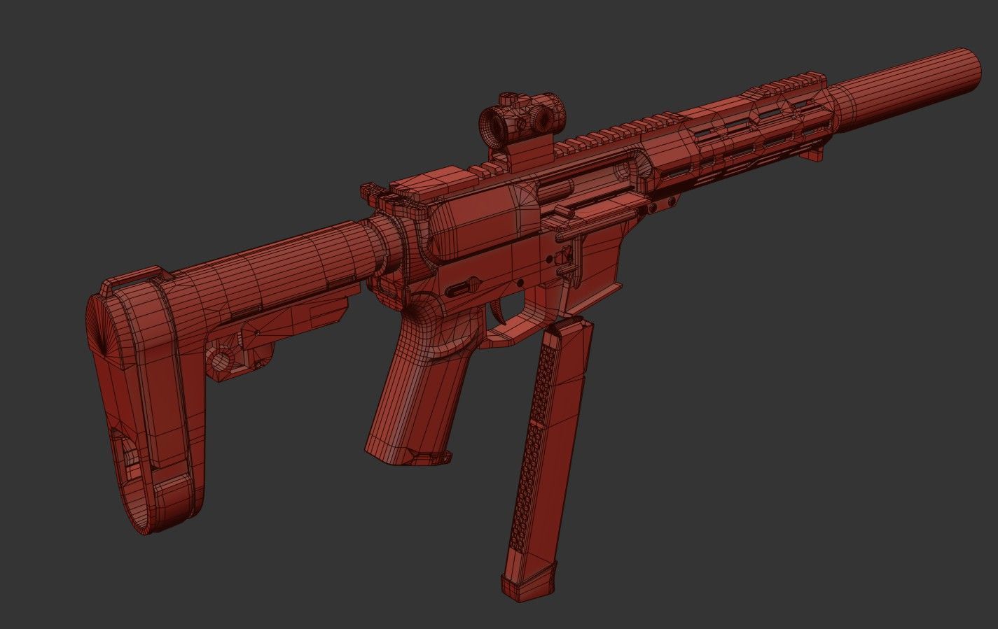 3D model CMMG MKGs Banshee 9mm AR Pistol VR / AR / low-poly | CGTrader