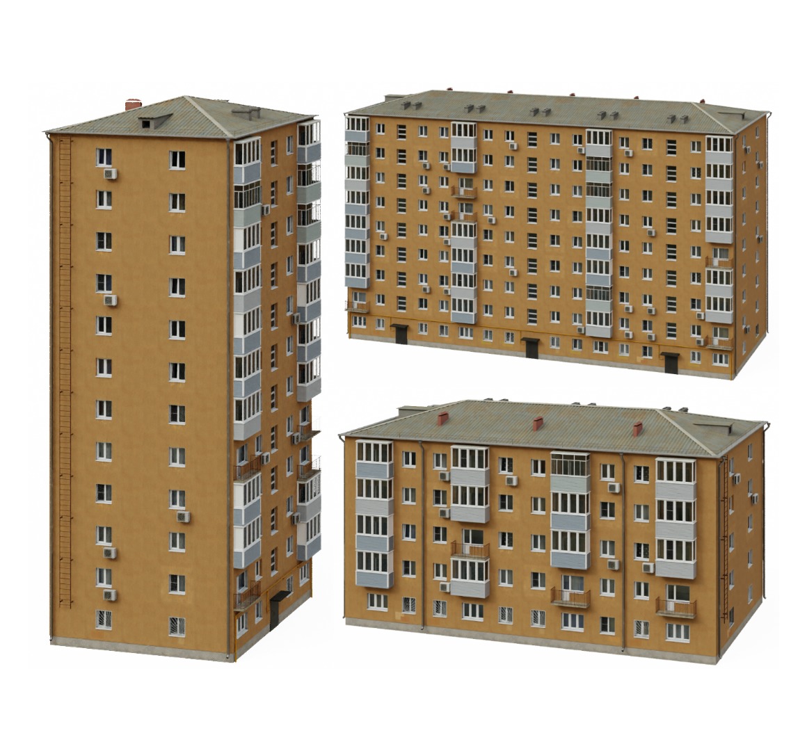 Procedural Soviet Building 3D model | CGTrader