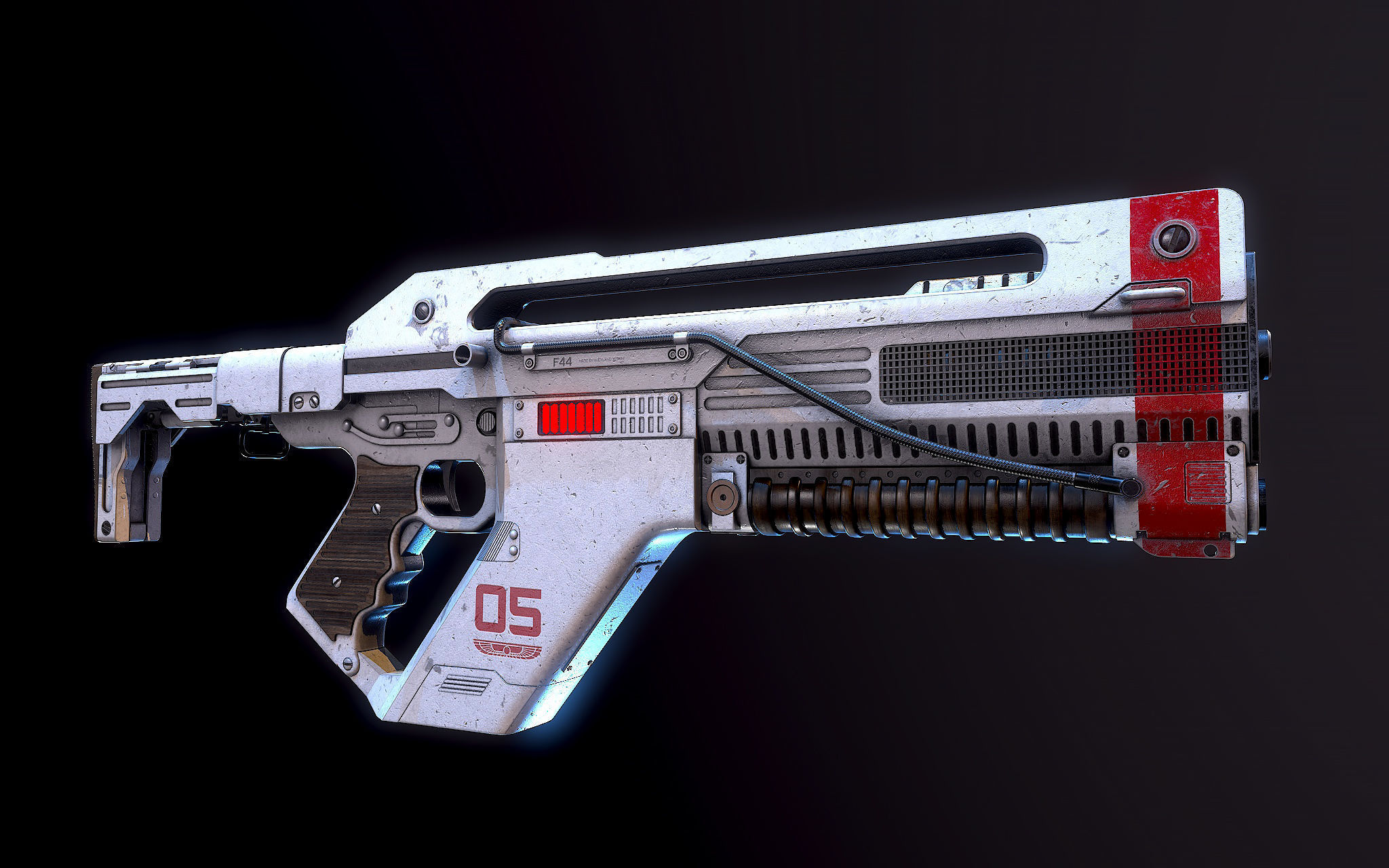 F44AA Pulse Rifle Alien Romulus 3D model | CGTrader