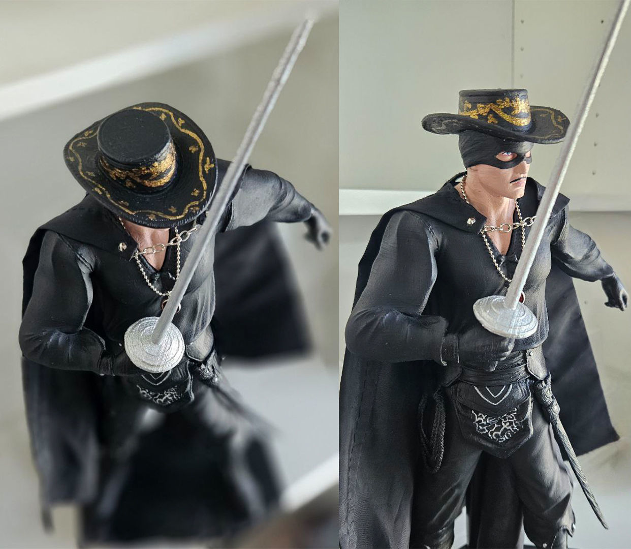 Zorro Antonio Banderas Action Figures Custom 3D Print Model 3D model 3D ...