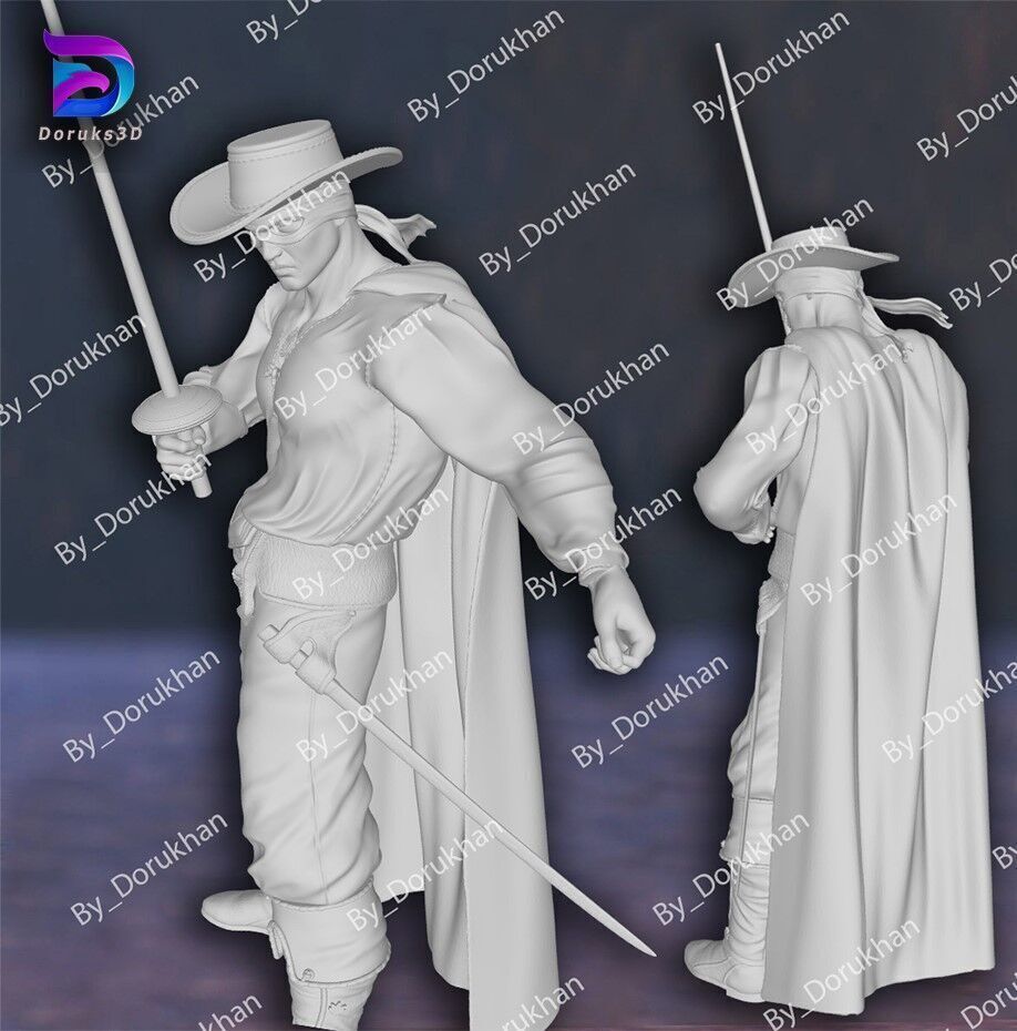 Zorro Antonio Banderas Action Figures Custom 3D Print Model 3D model 3D ...