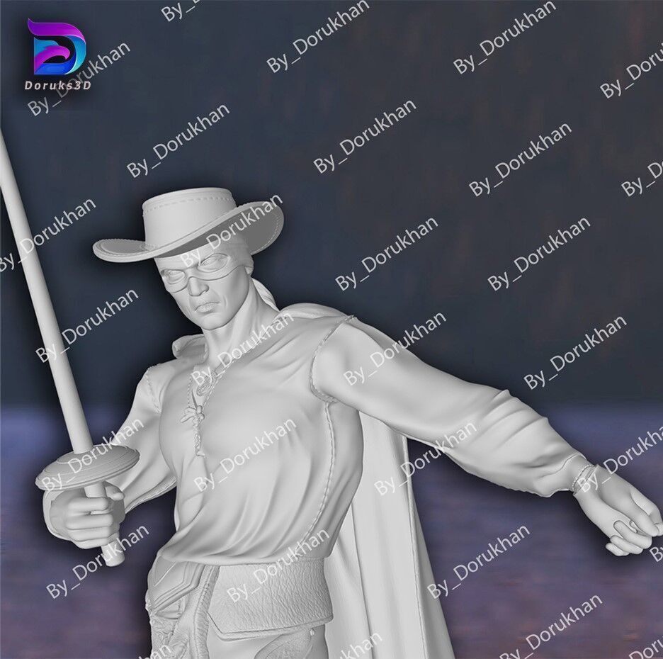 Zorro Antonio Banderas Action Figures Custom 3D Print Model 3D model 3D ...
