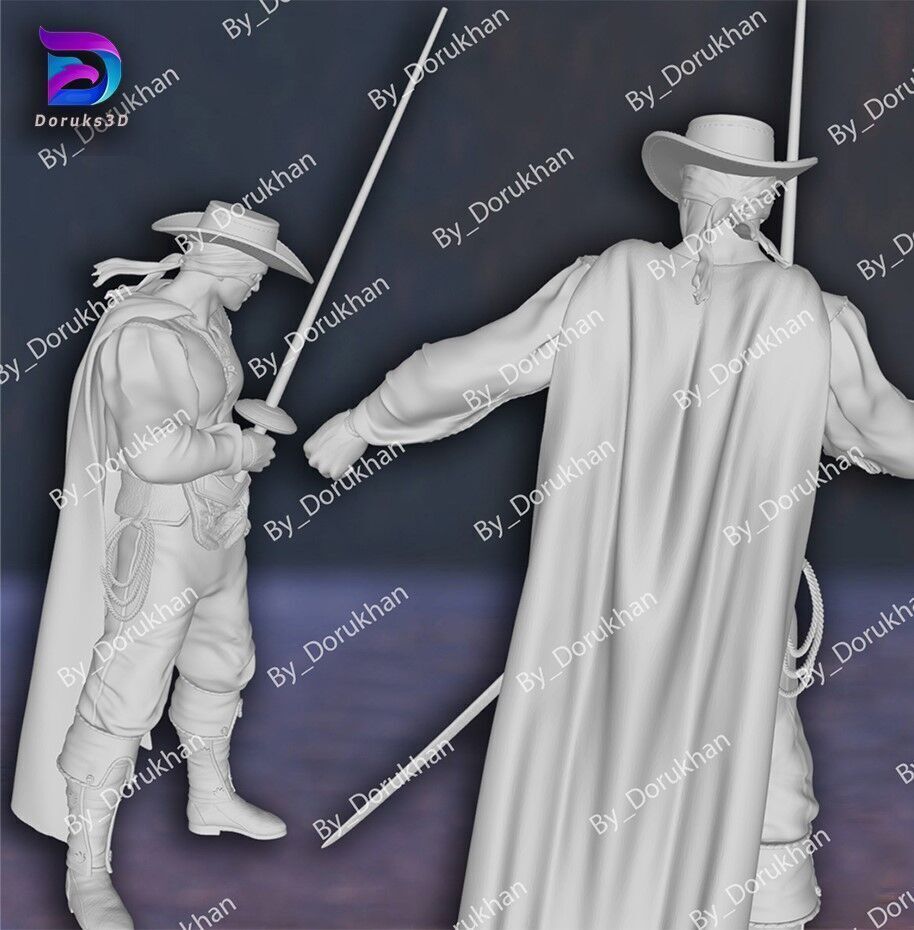 Zorro Antonio Banderas Action Figures Custom 3D Print Model 3D model 3D ...