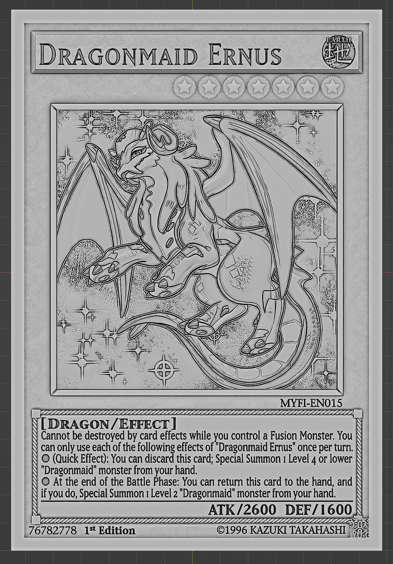 Dragonmaid Ernus - yu-gi-oh free 3D model 3D printable | CGTrader