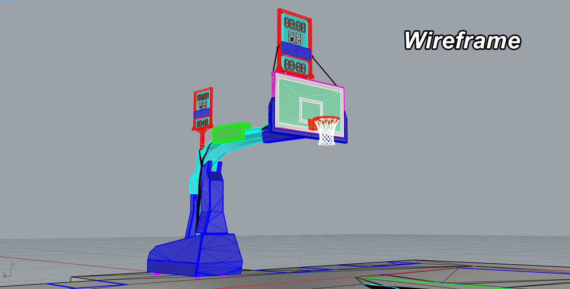 3D model Basketball Court -NBA Dimensions VR / AR / low-poly | CGTrader