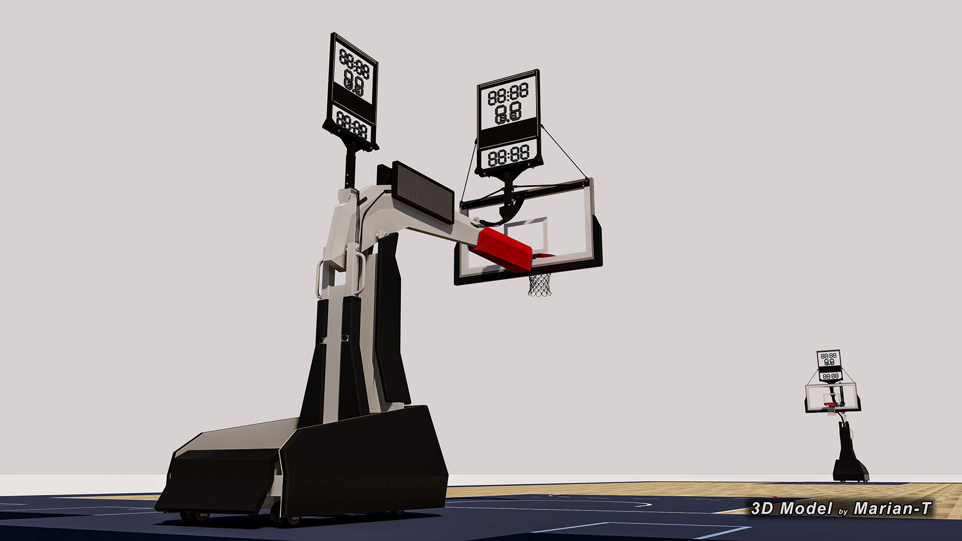 3D model Basketball Court -NBA Dimensions VR / AR / low-poly | CGTrader