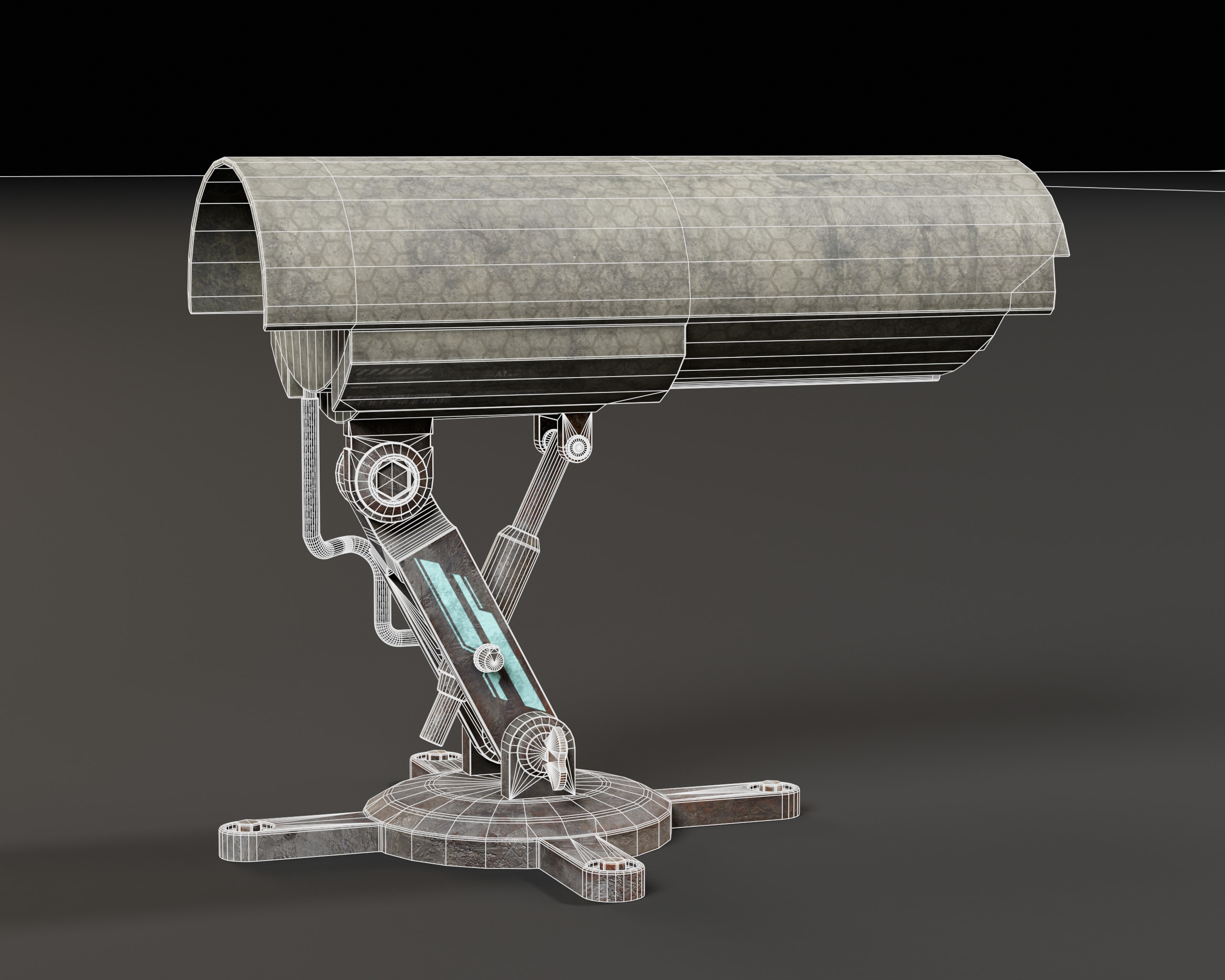 3D model Sci-Fi Grounded Security Camera VR / AR / low-poly | CGTrader
