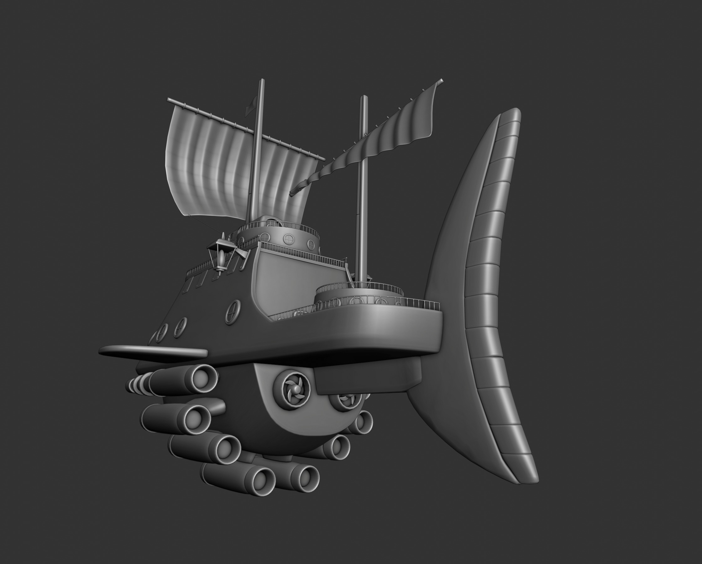 ONE PIECE Polar Tang Heart Pirates Ship 3D model 3D printable | CGTrader