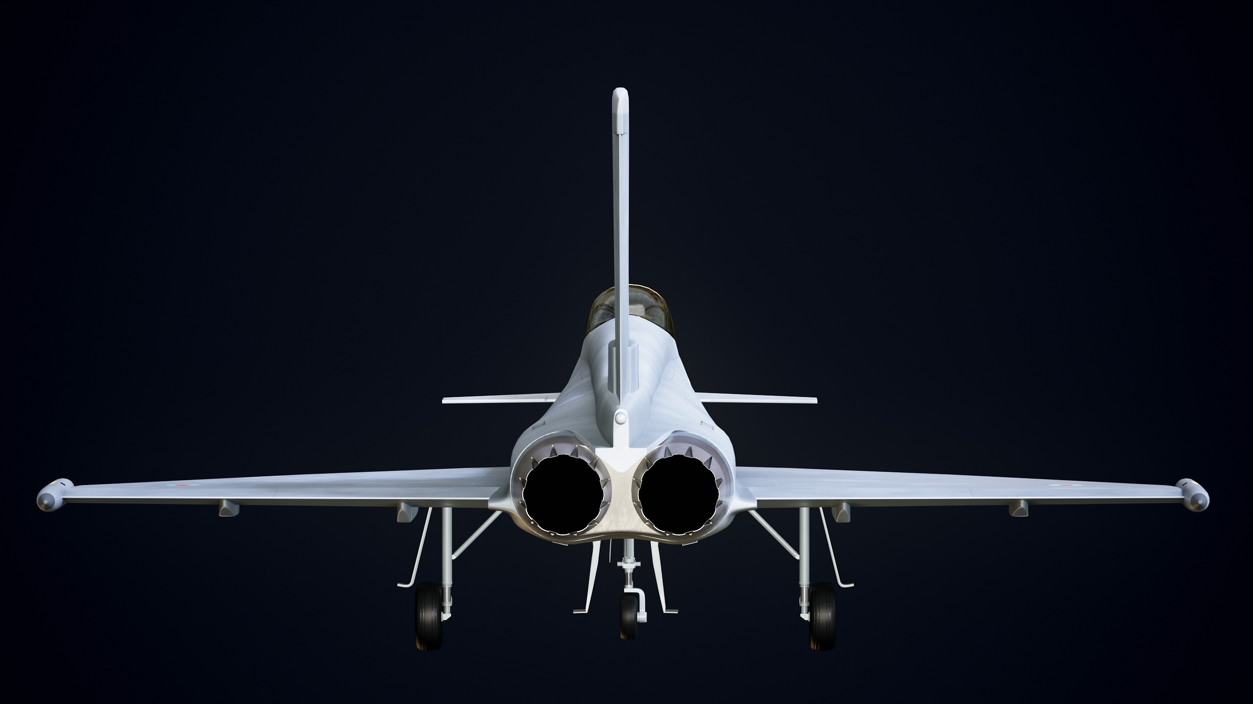 3D model Eurofighter Typhoon With The Cockpit Military Jet Plane VR ...