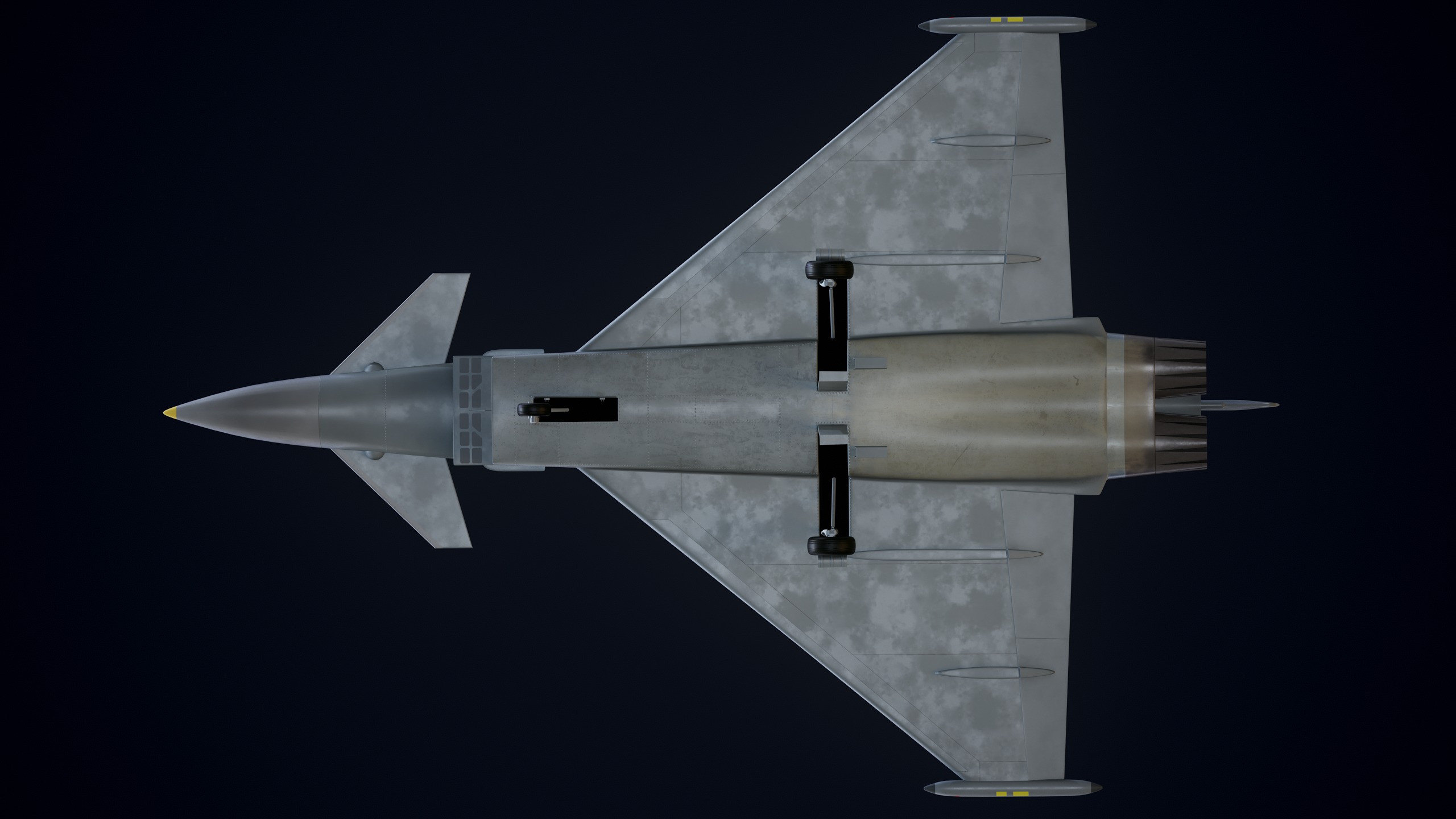 3D model Eurofighter Typhoon With The Cockpit Military Jet Plane VR ...