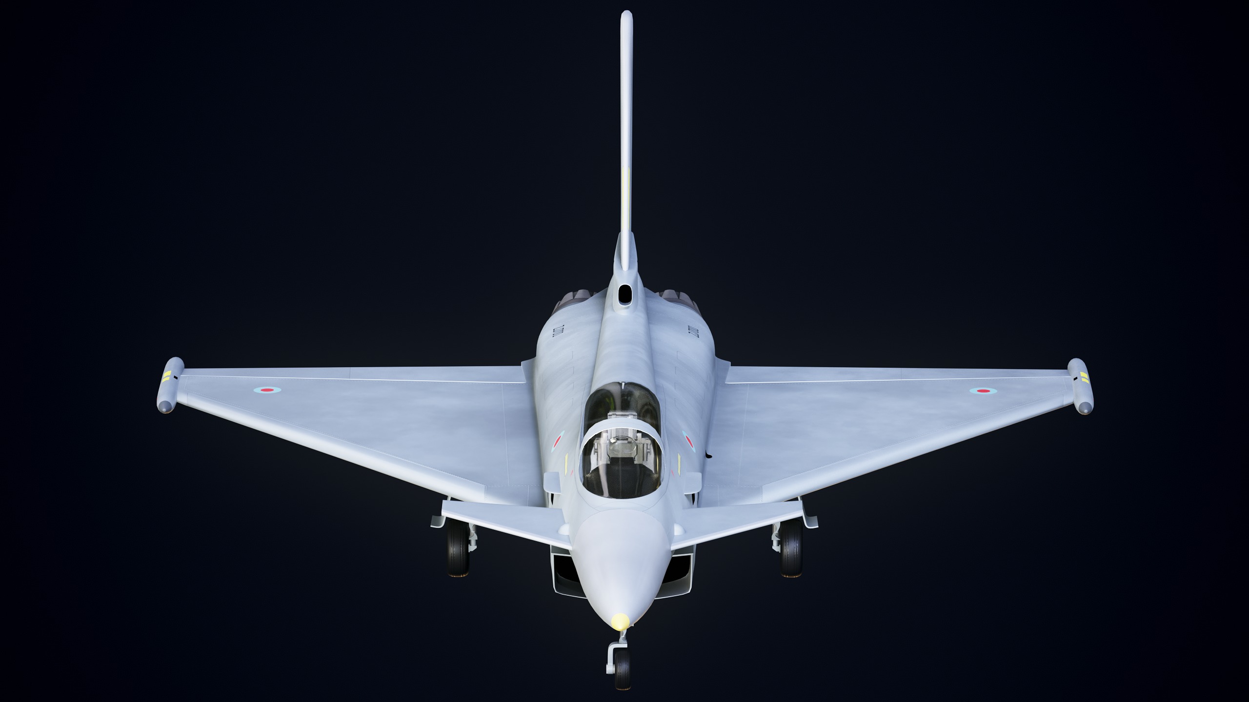 3D model Eurofighter Typhoon With The Cockpit Military Jet Plane VR ...
