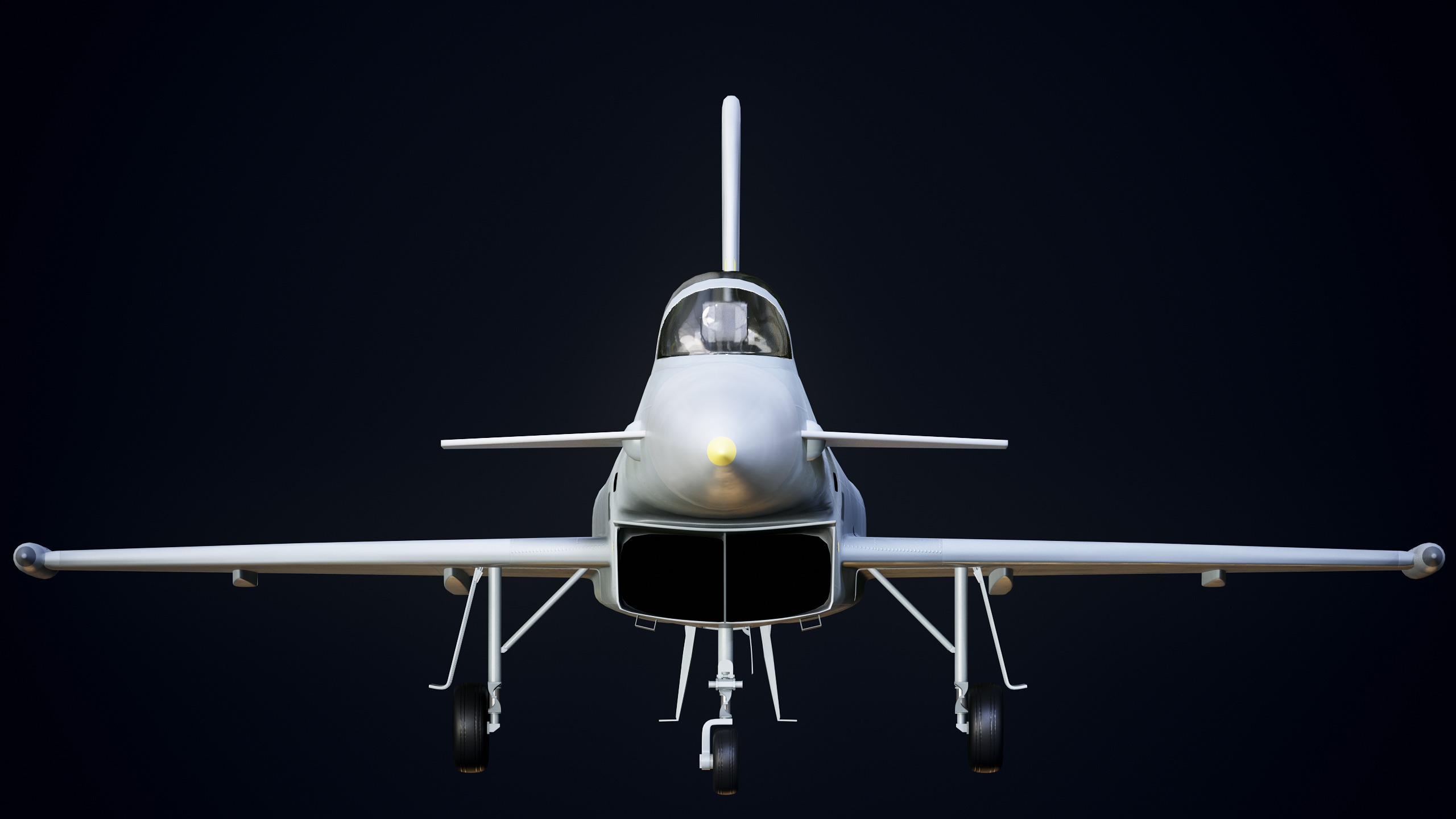 3D model Eurofighter Typhoon With The Cockpit Military Jet Plane VR ...