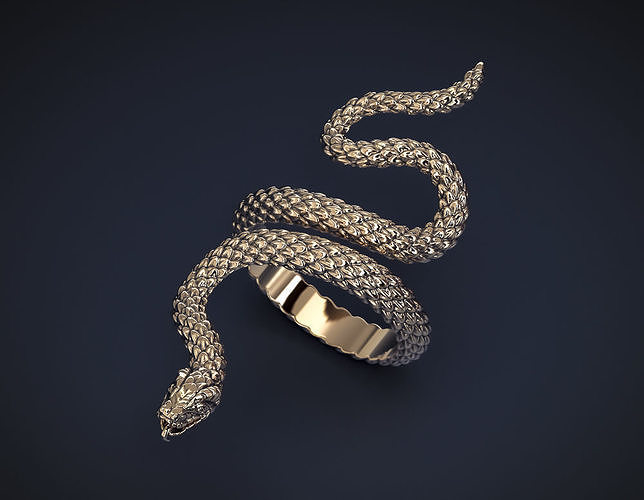 SNAKE RING Printable Model 3D model 3D printable | CGTrader