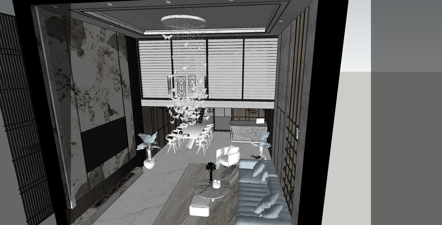 Interior home design - living room - Vray for Sketchup 3D model | CGTrader