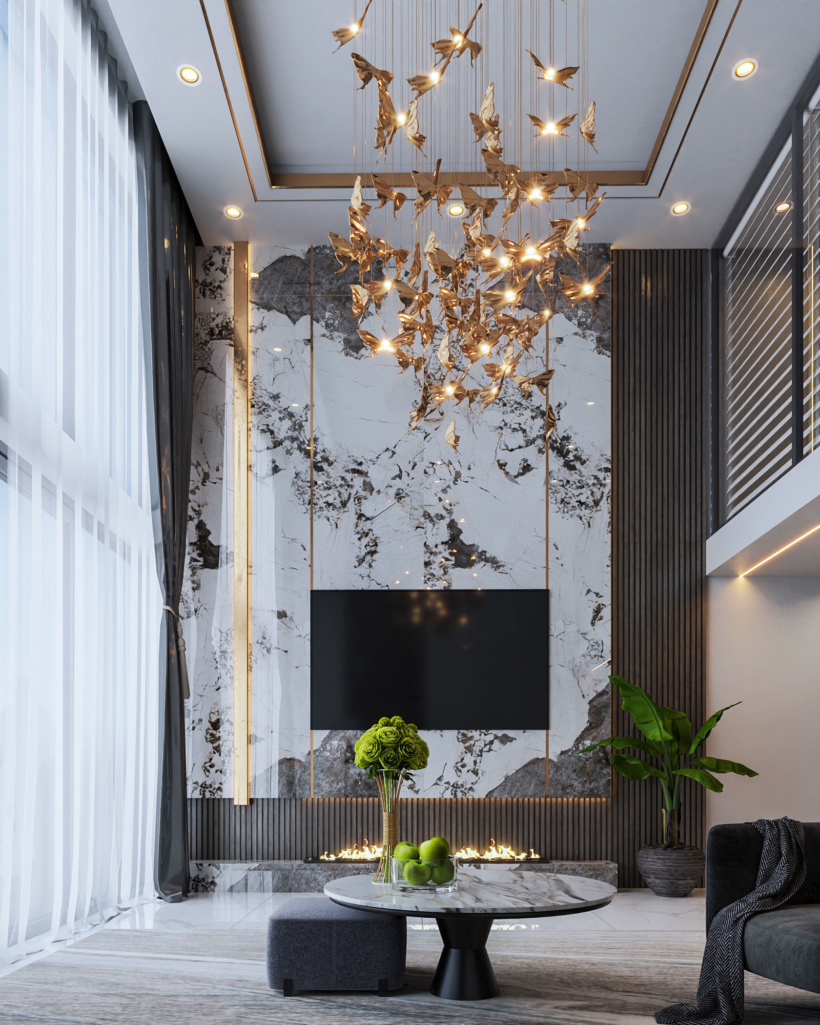 Interior home design - living room - Vray for Sketchup 3D model | CGTrader