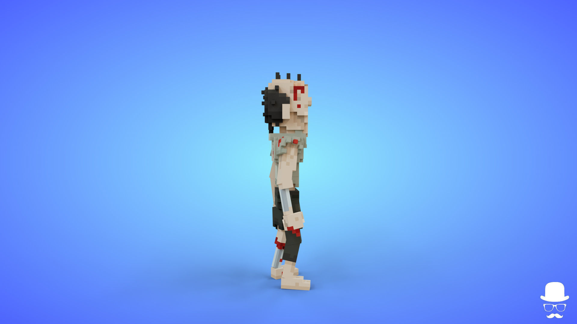 3D model Voxel Zombie Character 2 - 3D Fantasy Game Asset VR / AR / low ...