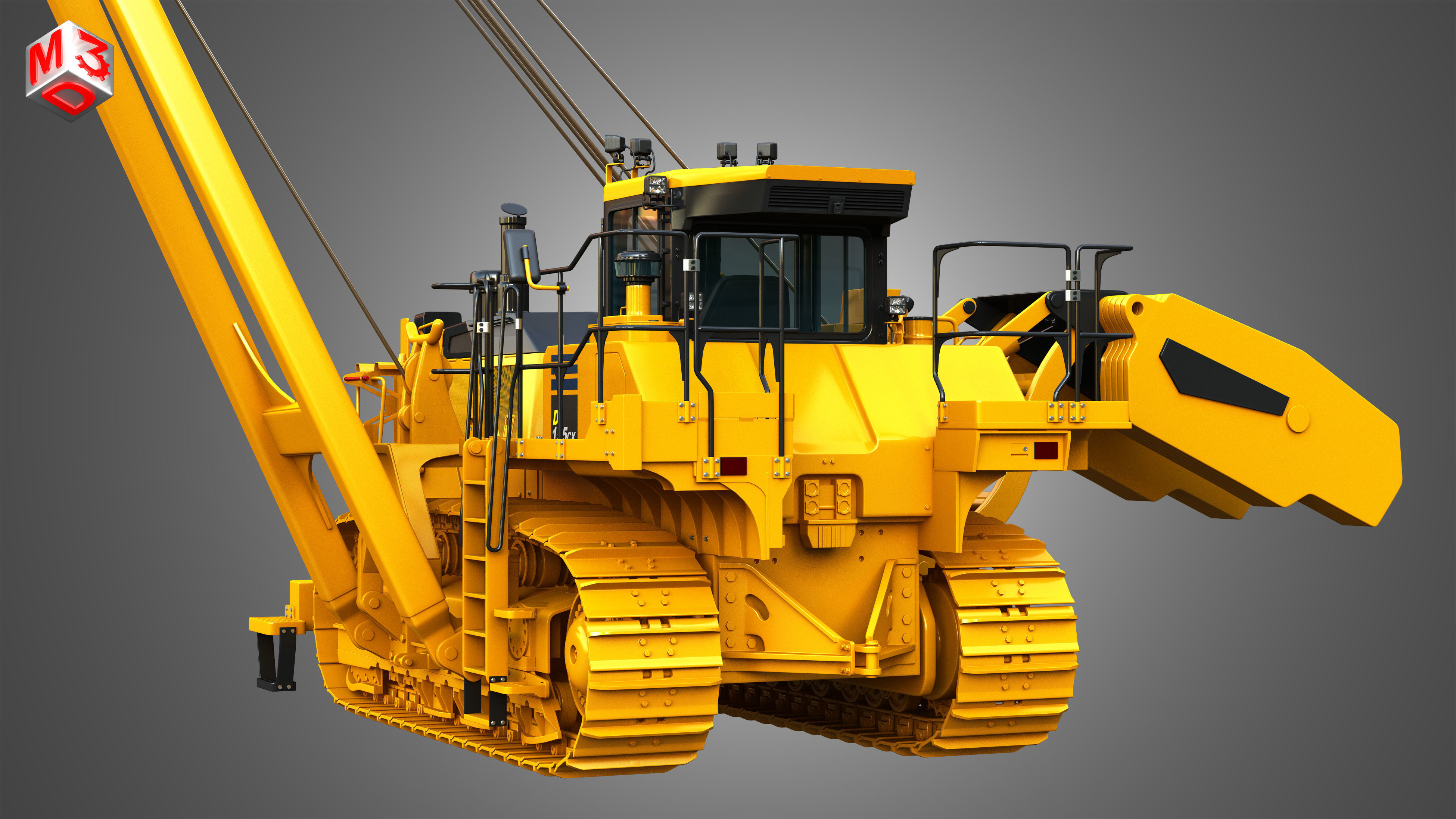 D155CX-8 Oval Track Pipelayer 3D model | CGTrader