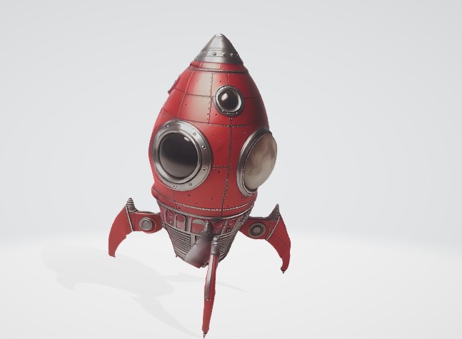 Rocket Cartoon 3D Model 3D model | CGTrader