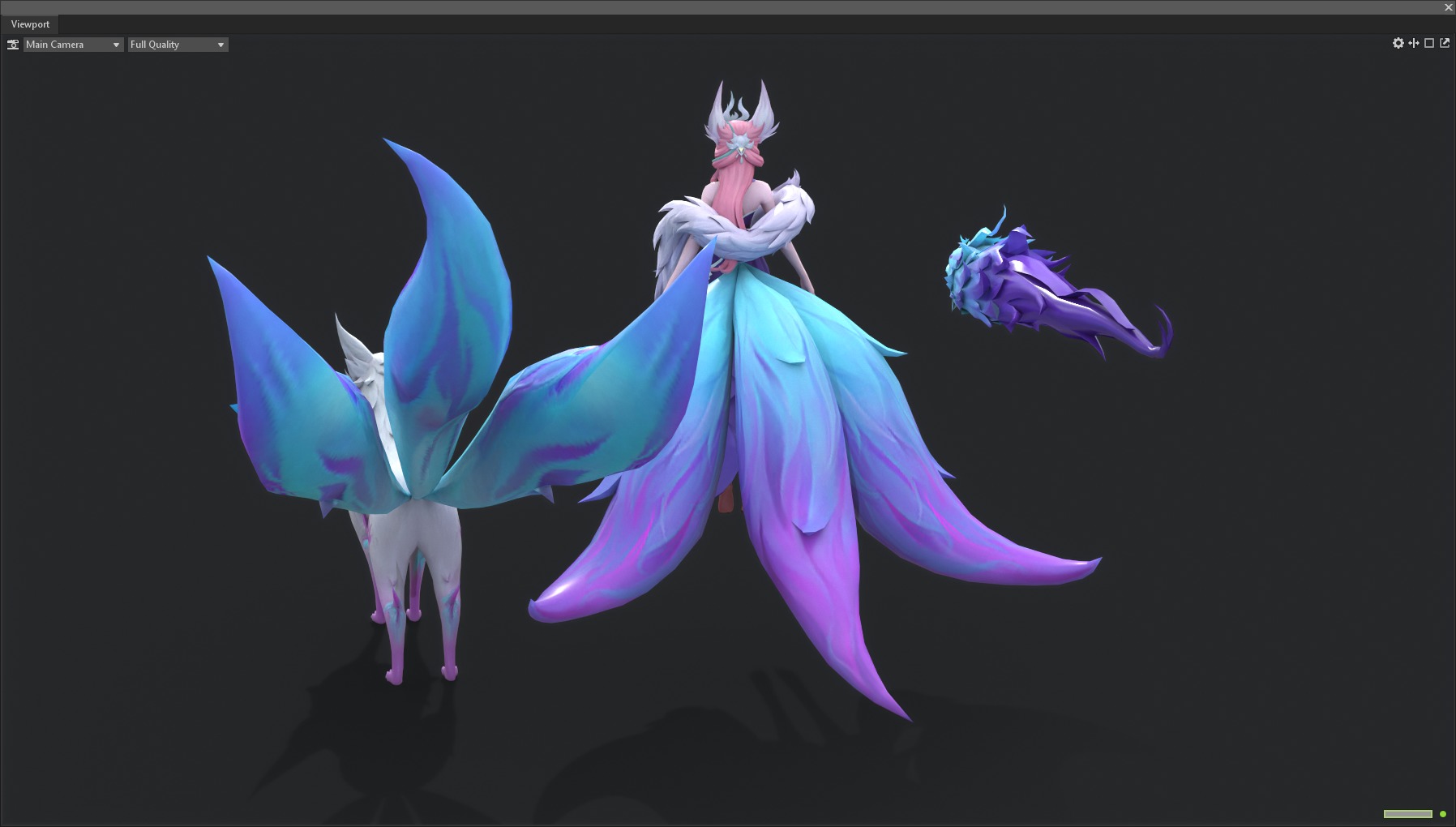 3D model Nine-tailed fox demon VR / AR / low-poly | CGTrader