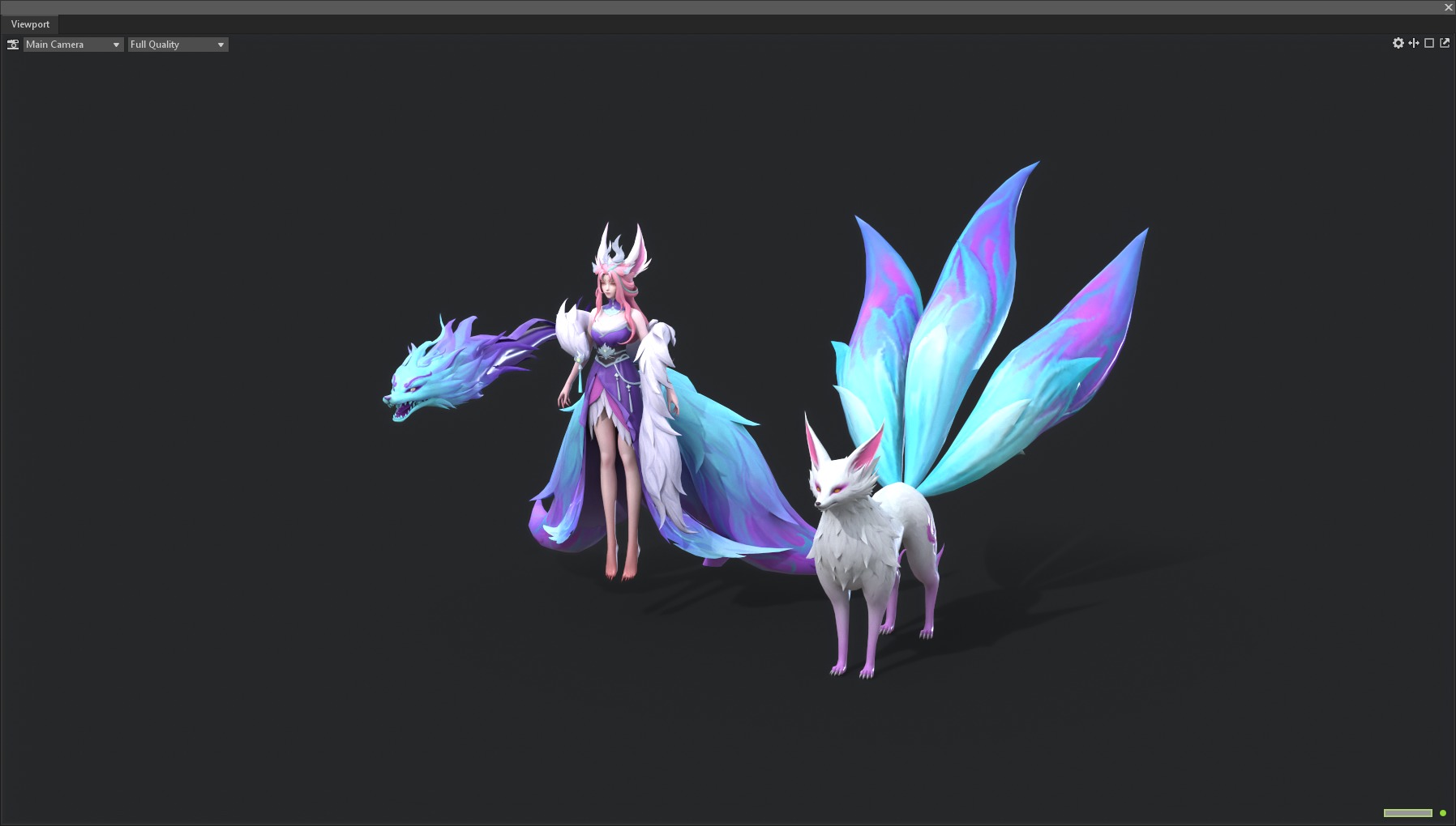 3D model Nine-tailed fox demon VR / AR / low-poly | CGTrader