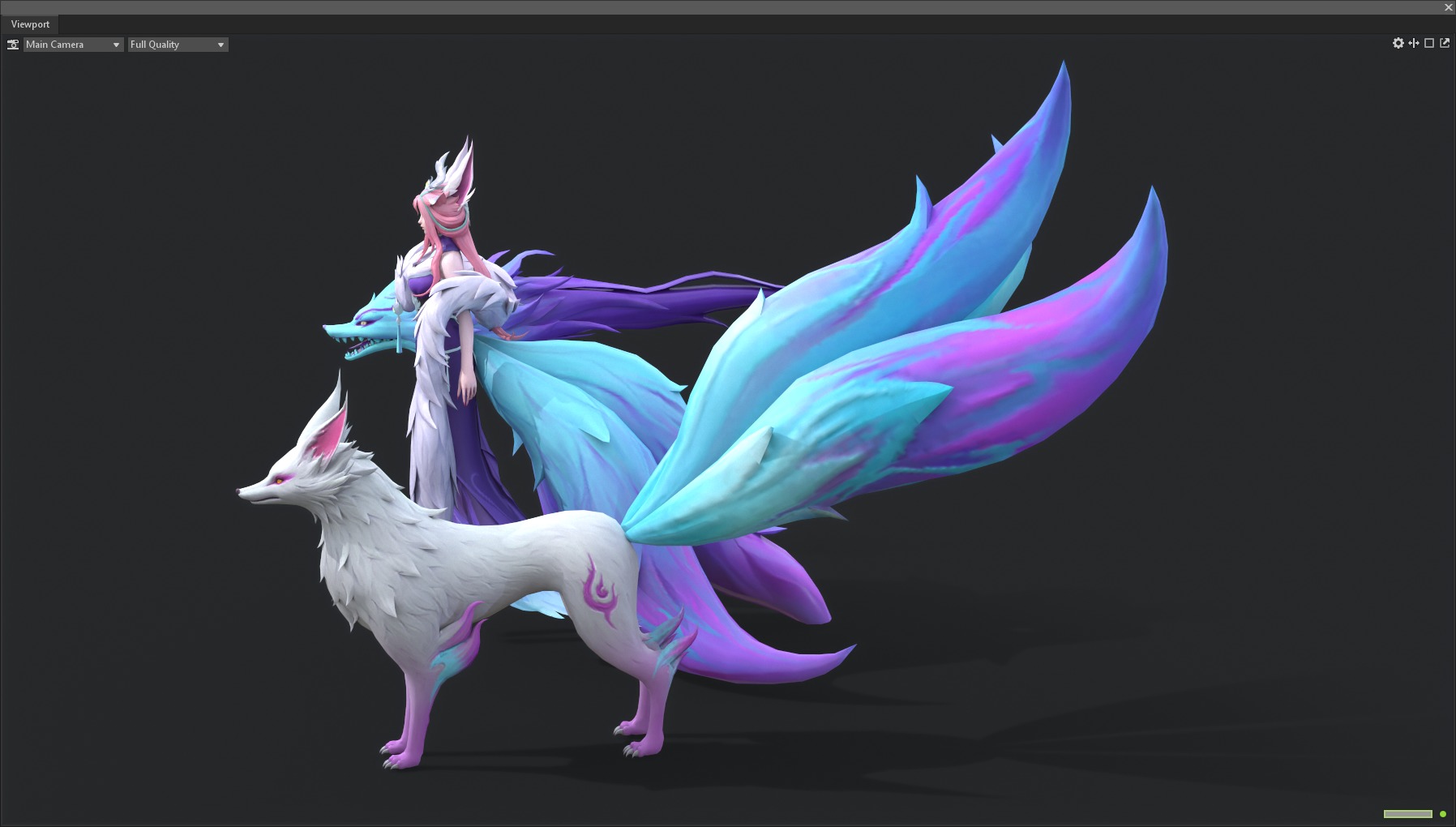 3D model Nine-tailed fox demon VR / AR / low-poly | CGTrader