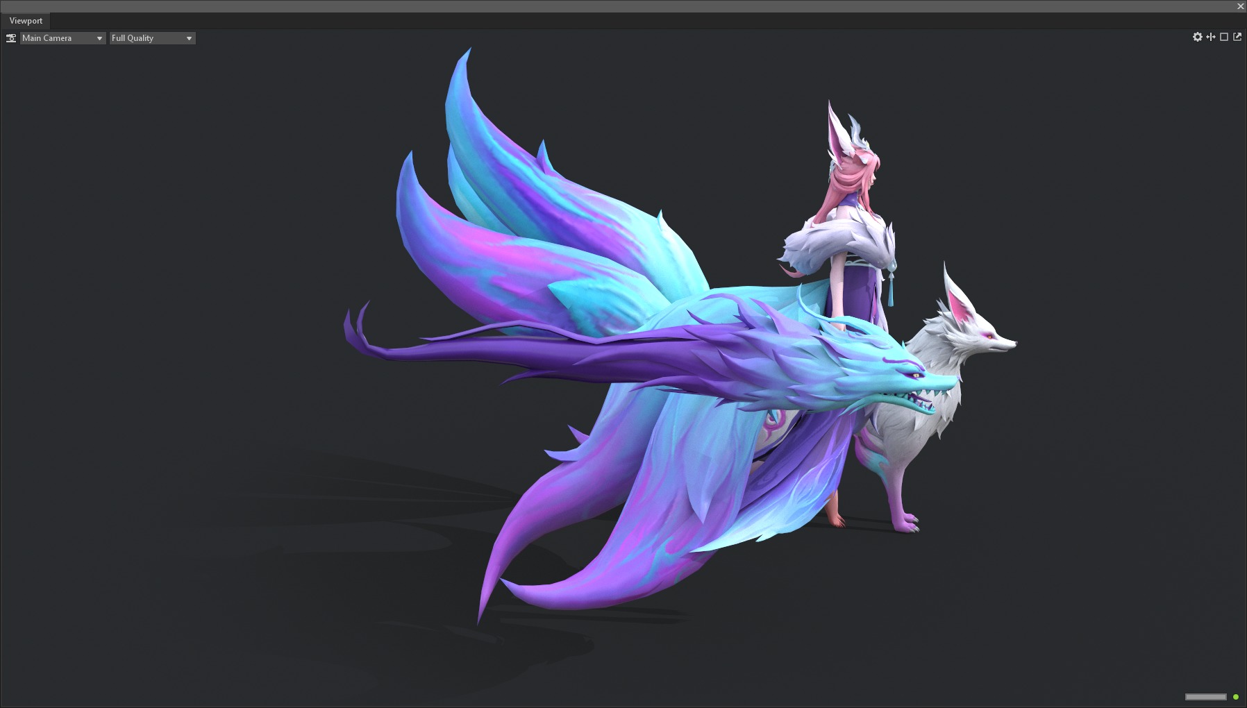 3D model Nine-tailed fox demon VR / AR / low-poly | CGTrader