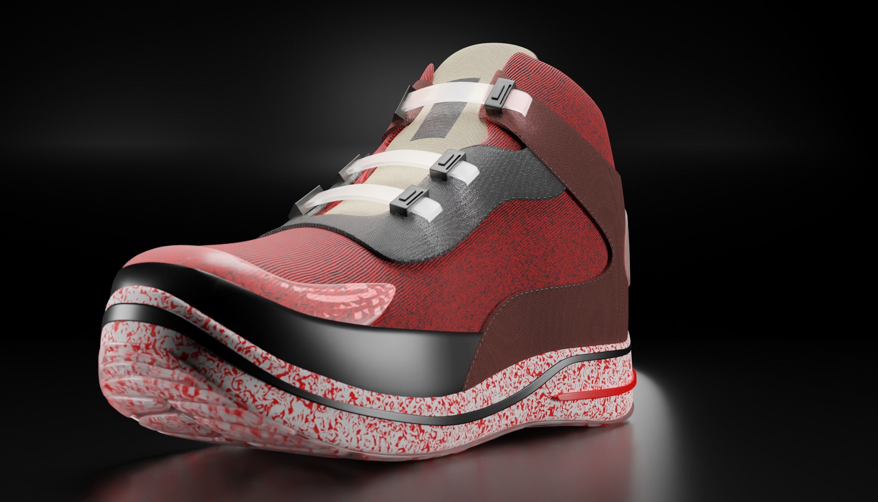 Fashionable shoes red version free 3D model | CGTrader