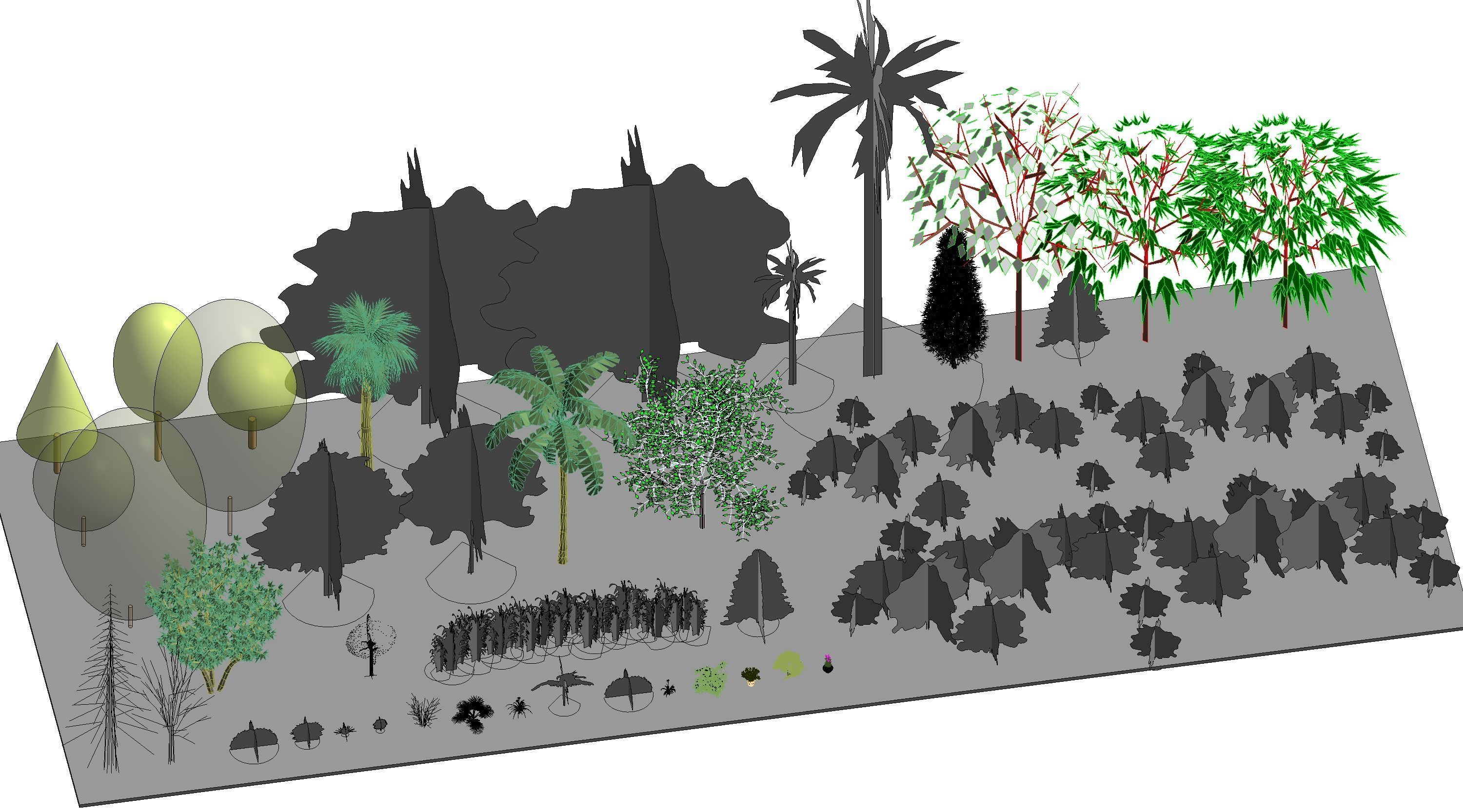Tree Outdoor Landscape Revit Family 3D model | CGTrader