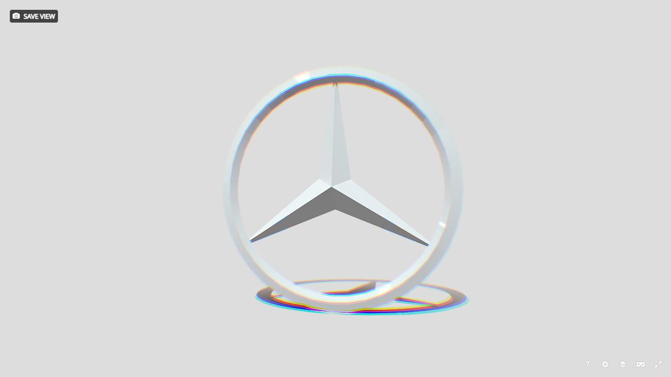 Mercedes benz 3d Logo and Car Symbol silver 3D model | CGTrader