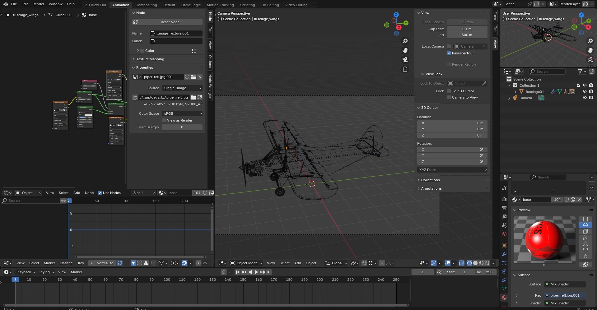 3D plane Model made in Blender free 3D model | CGTrader