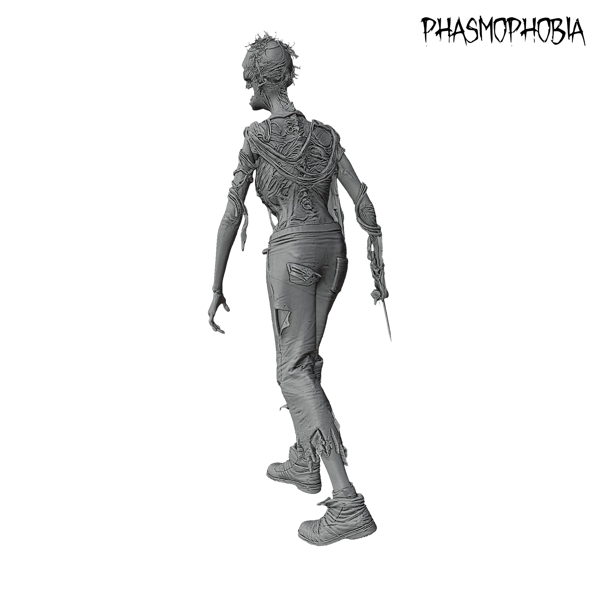 Phasmophobia Ghost Zombie Skeleton male plus BUST 3D model 3D printable ...