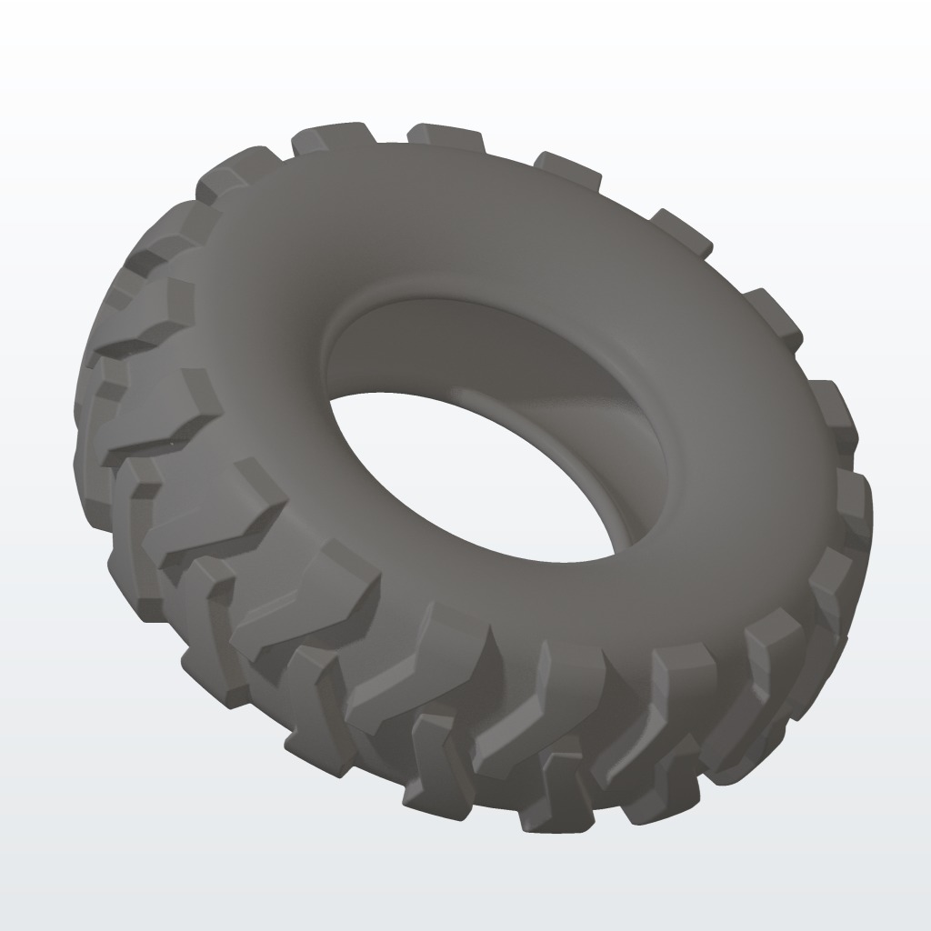 Farming Tractor Tyre 3D model 3D printable | CGTrader