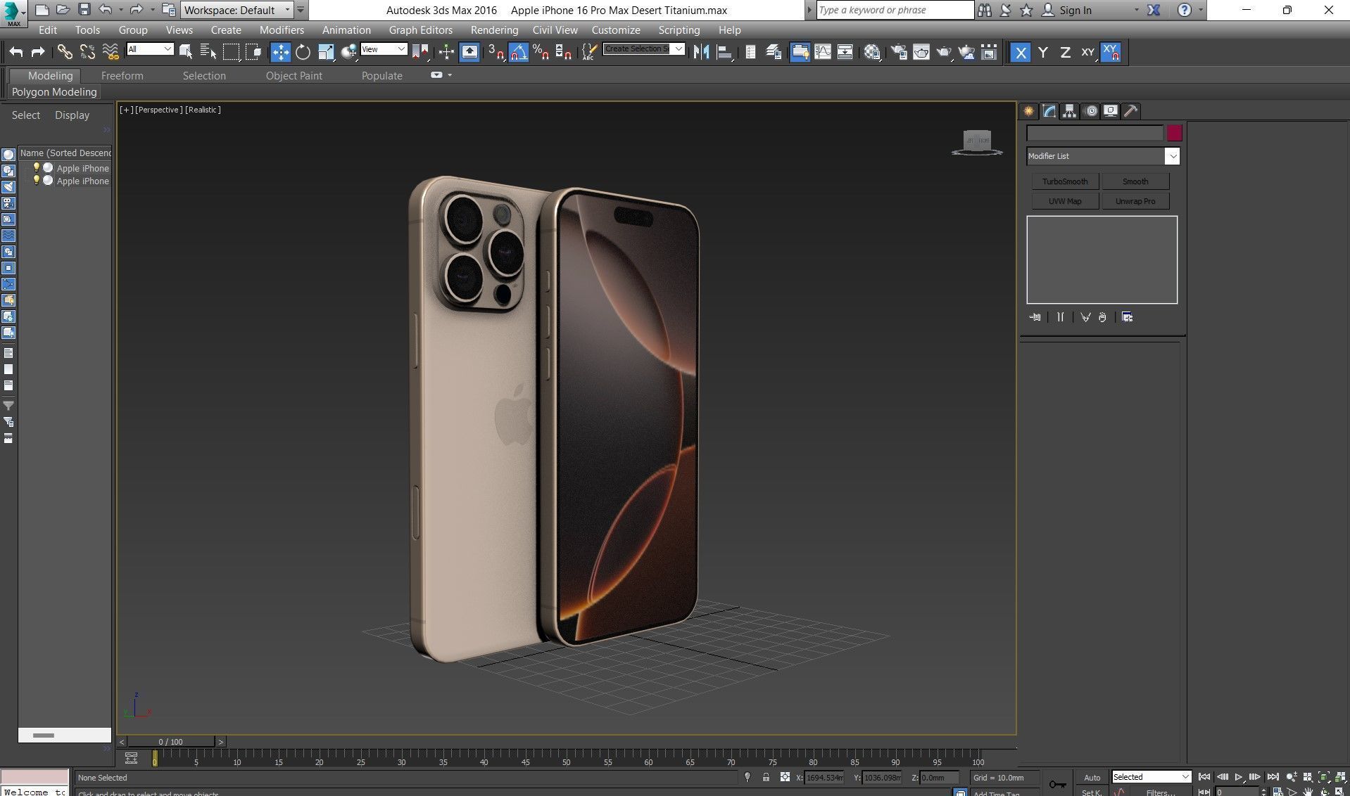 3D model Apple iPhone 16 Pro Max VR / AR / low-poly | CGTrader